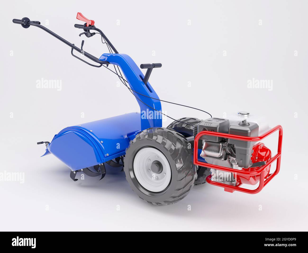 3d render of a rotavator Stock Photo - Alamy