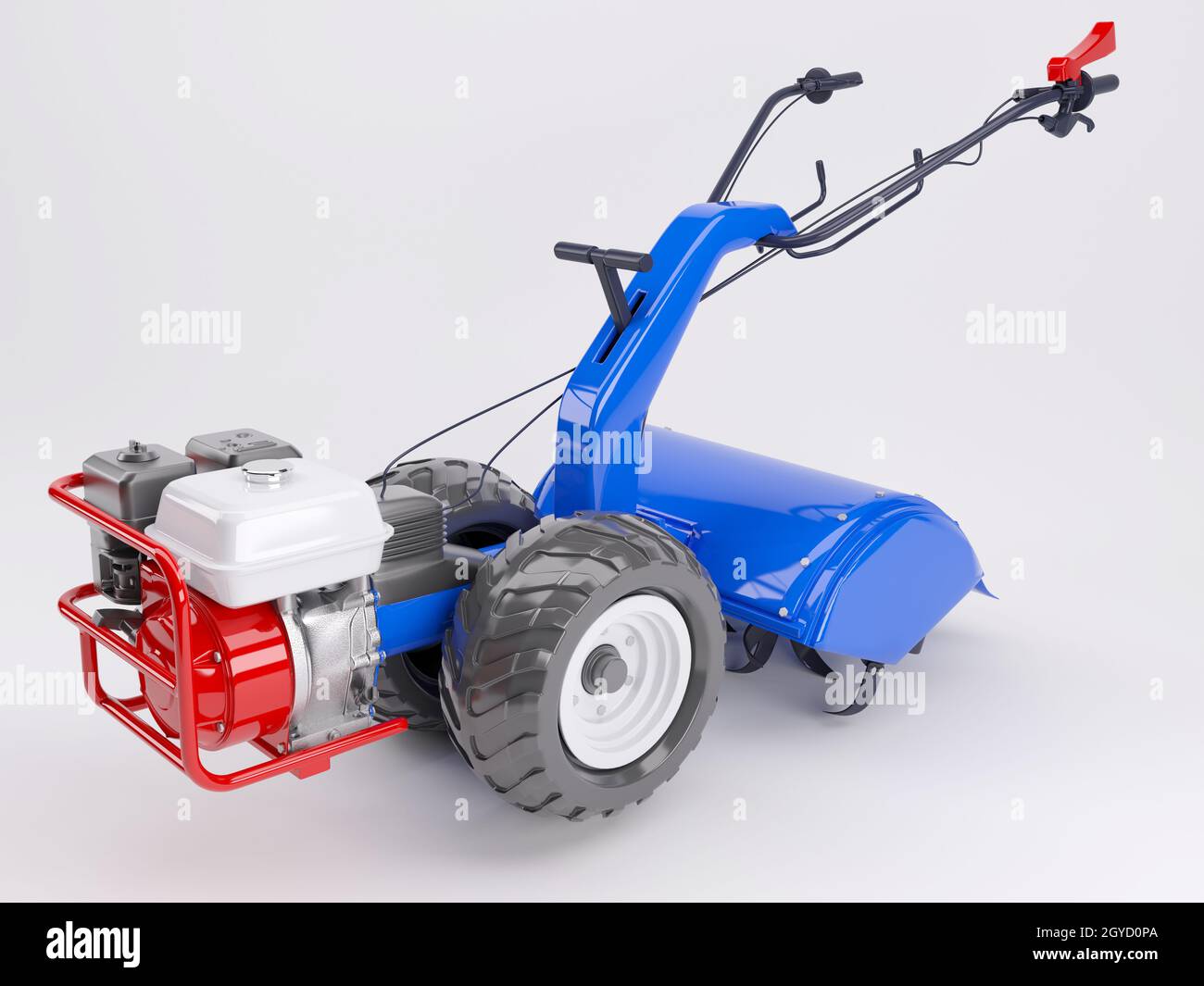 3d render of a rotavator Stock Photo - Alamy