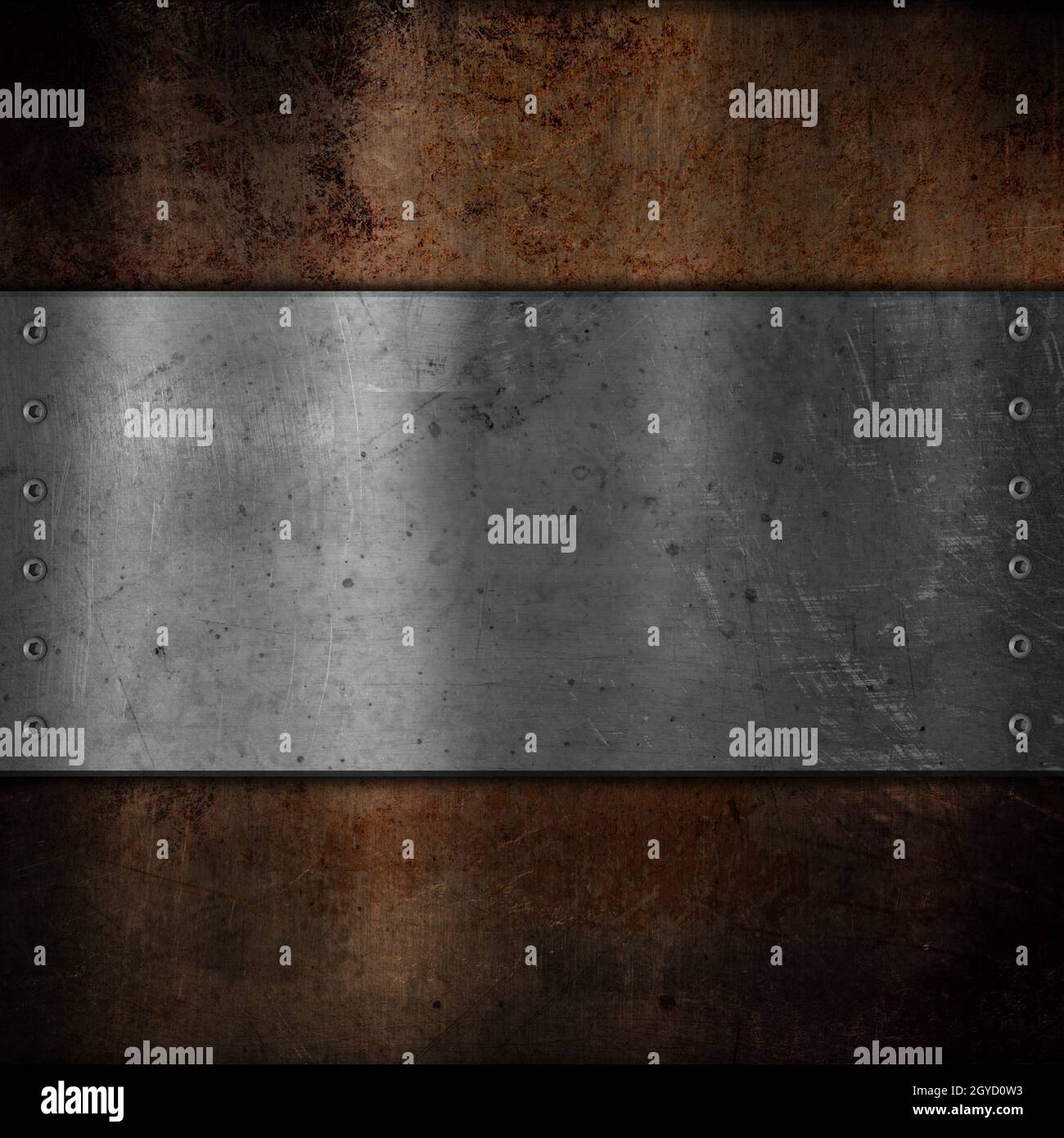Scratched metal plate on grunge background Stock Photo - Alamy
