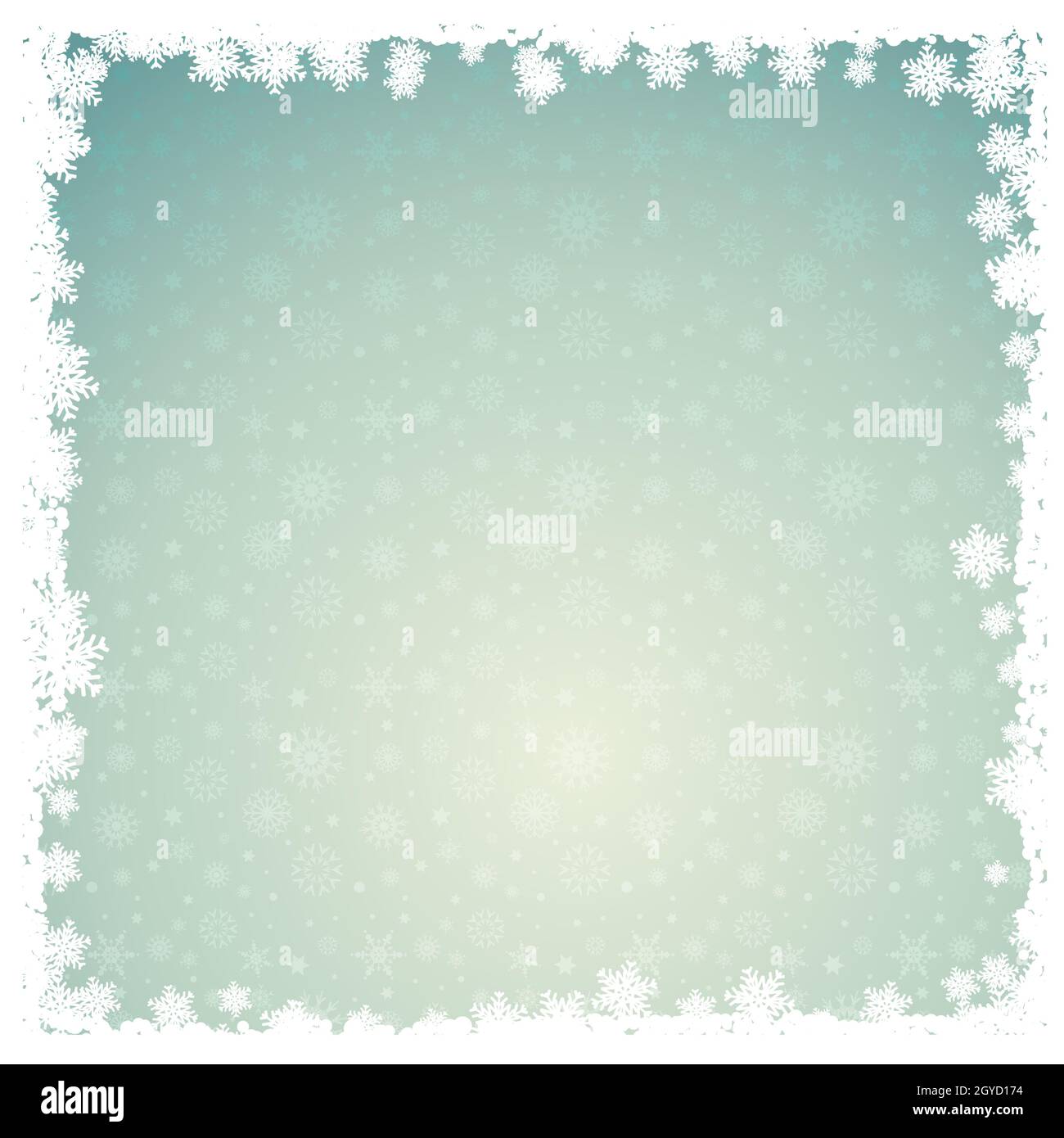 Christmas background with a snowflake border Stock Photo - Alamy