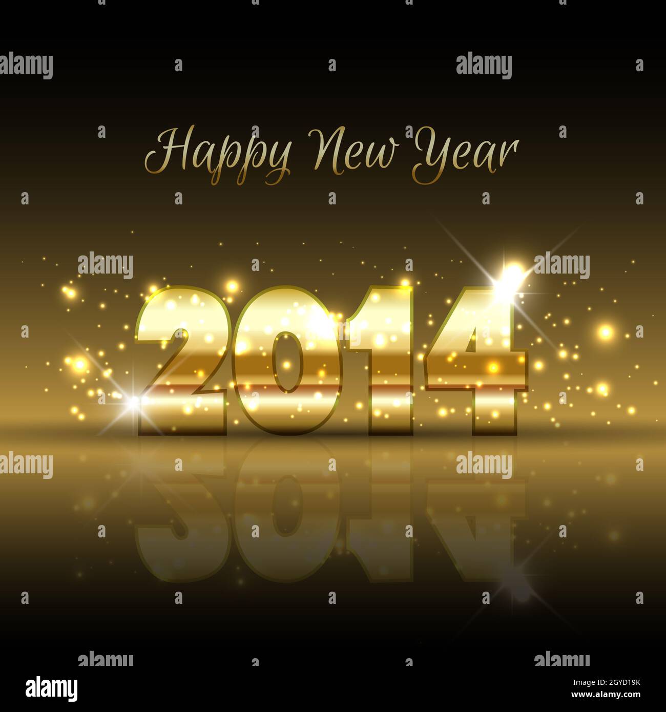 Happy New Year background with a gold metallic design Stock Photo - Alamy
