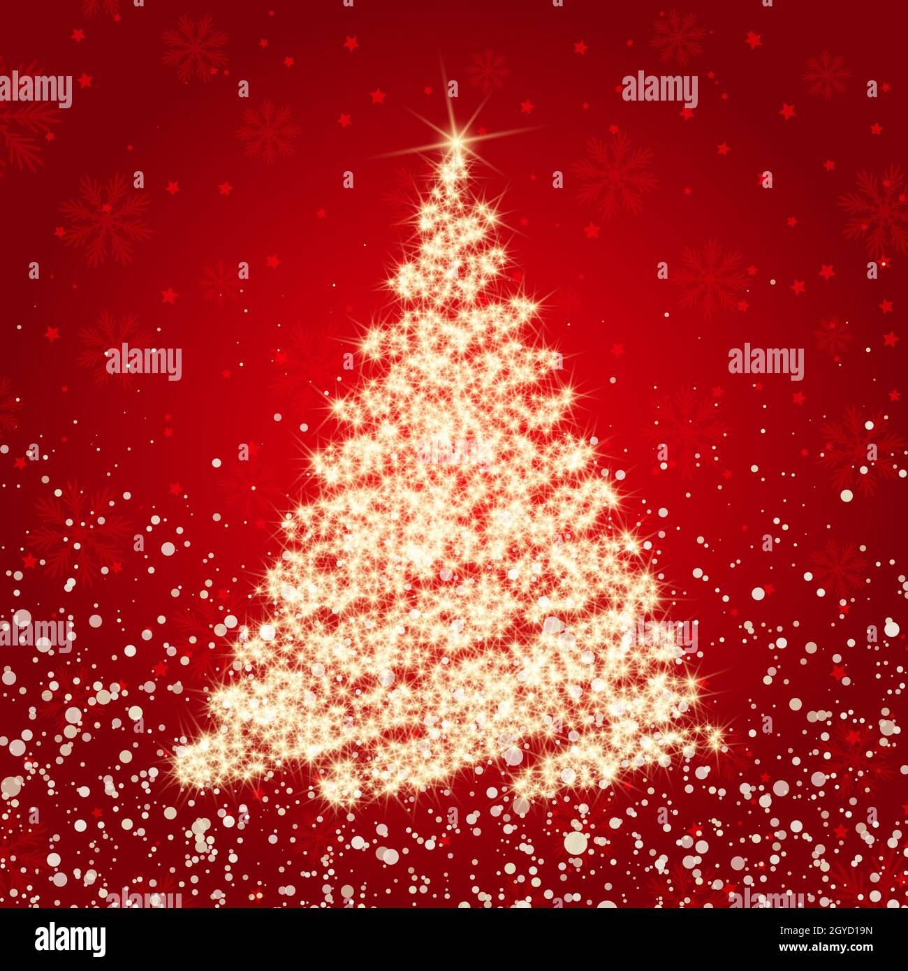 Christmas background with gold sparkly tree Stock Photo - Alamy