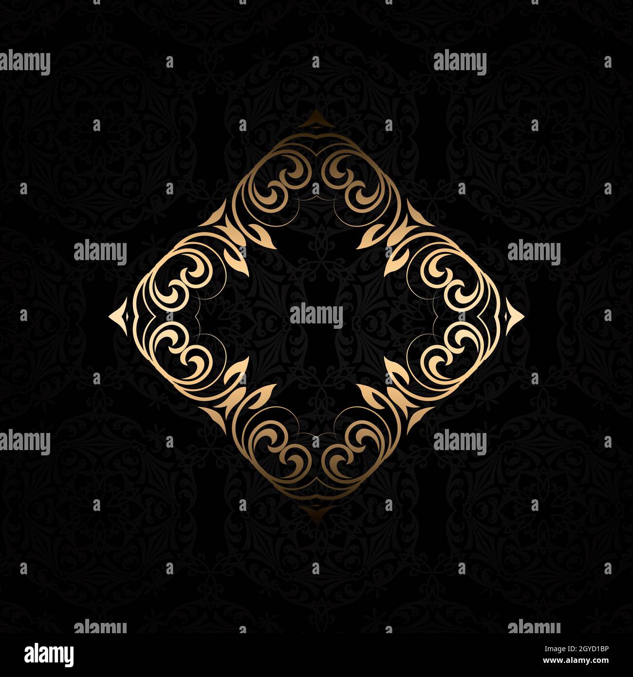Gold frame for monogram logo design hi-res stock photography and images ...