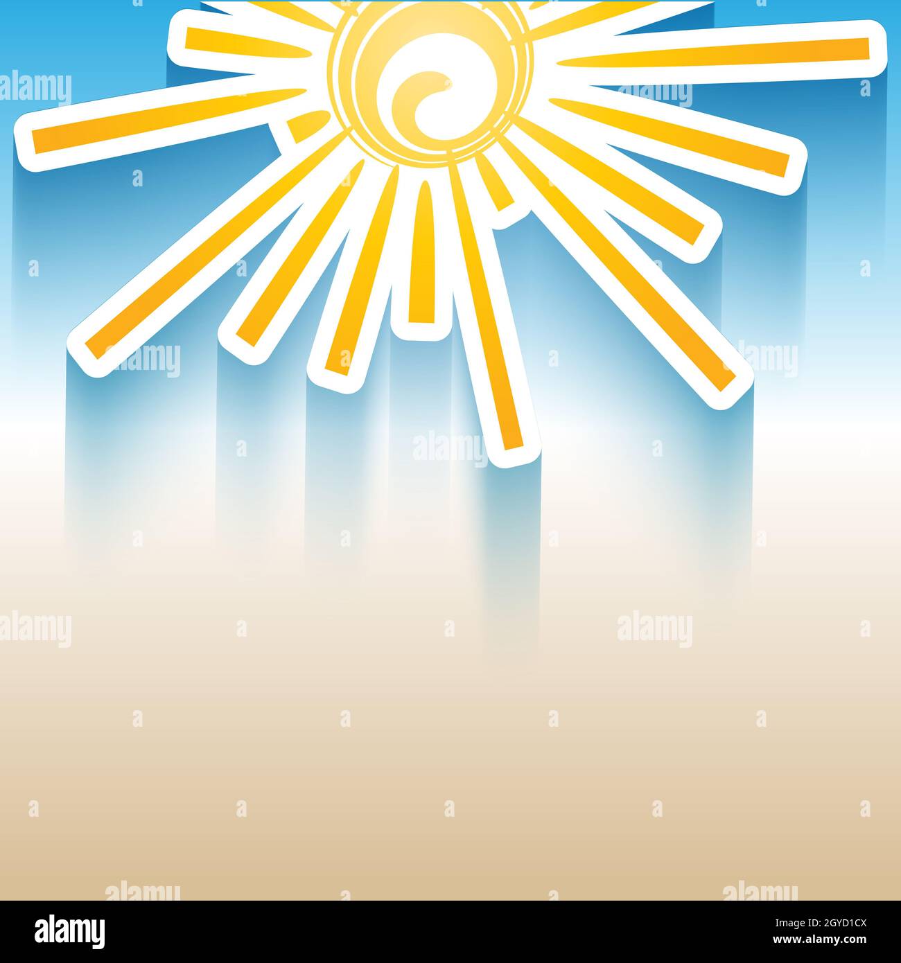 Summer background with a sun symbol Stock Photo - Alamy