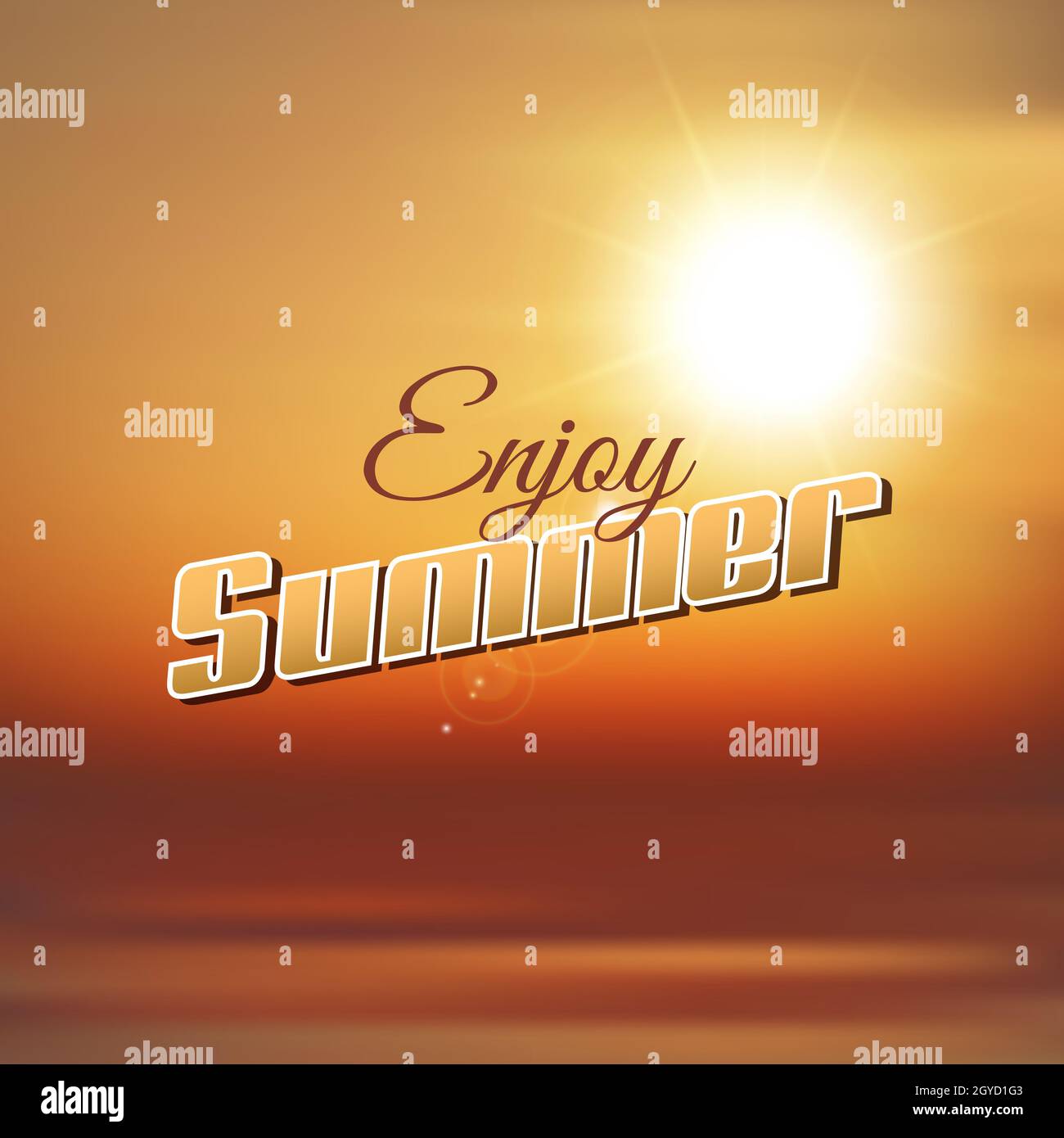 Enjoy summer vector hi-res stock photography and images - Alamy