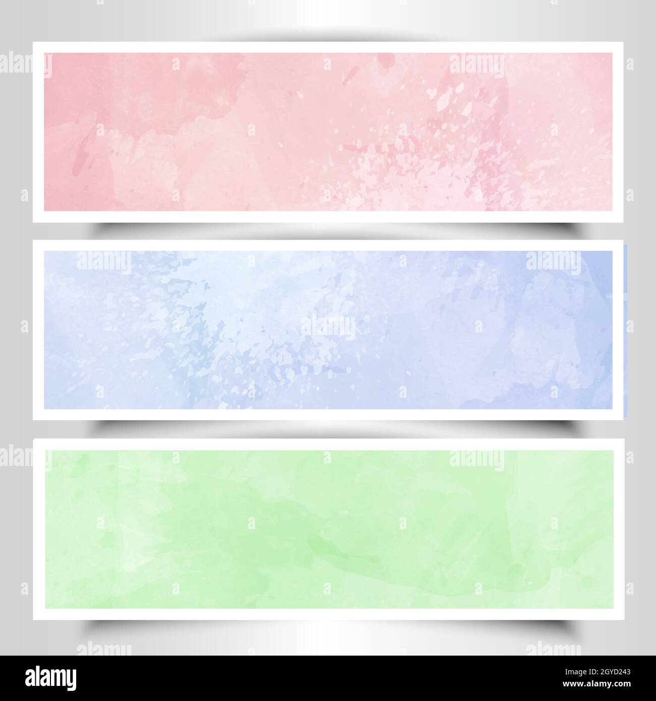 Collection of pastel coloured headers Stock Photo - Alamy