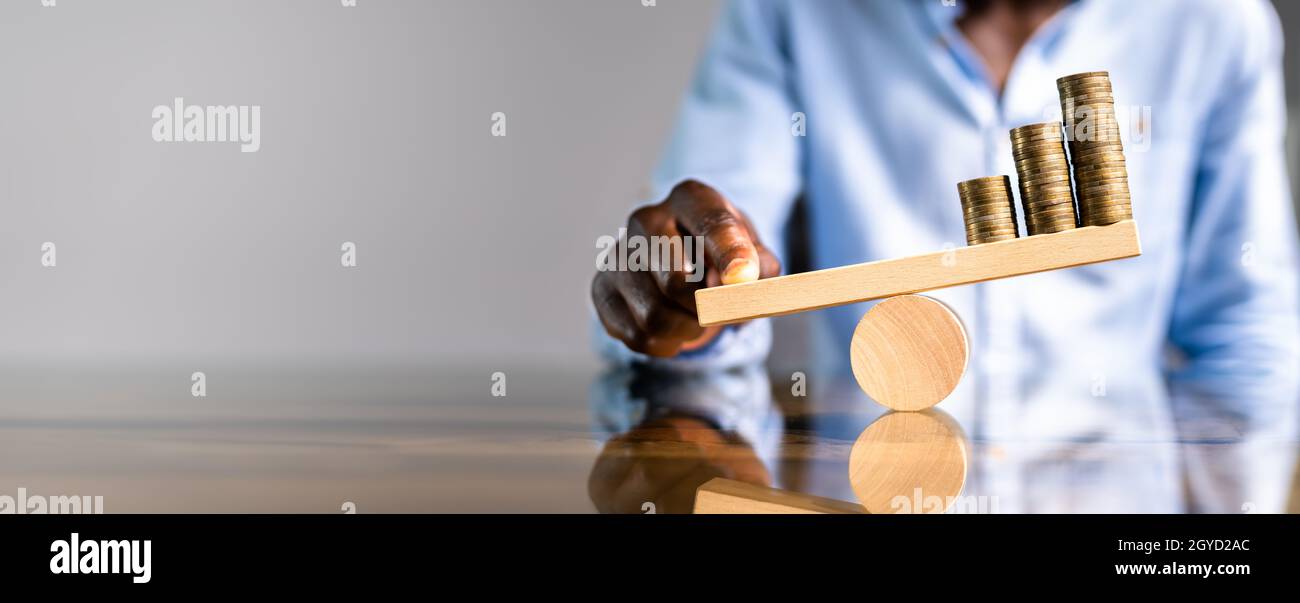 Money Leverage And Inflation Balance. Financial Concept Stock Photo - Alamy