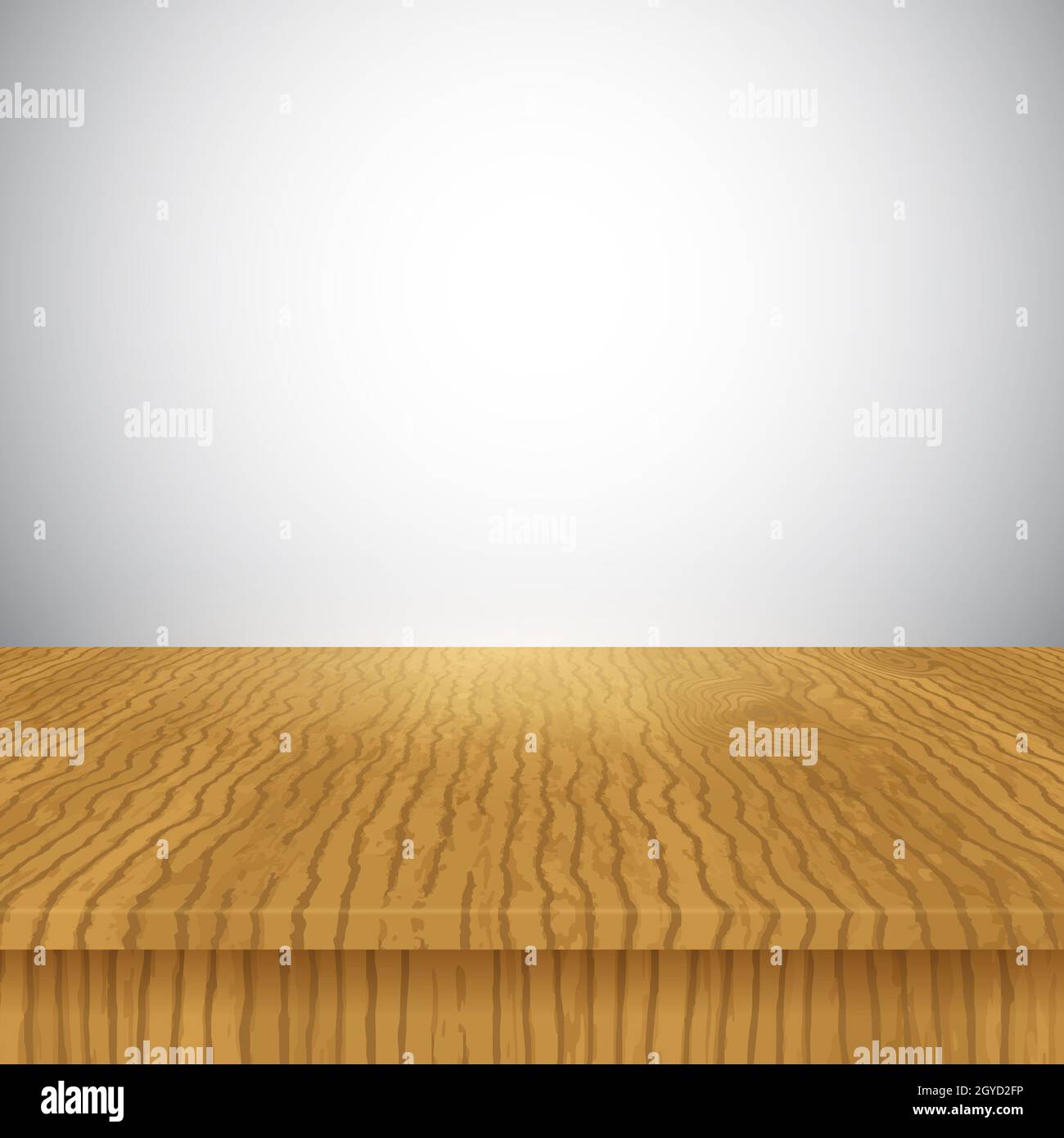 Wooden display table against a blank background Stock Photo - Alamy