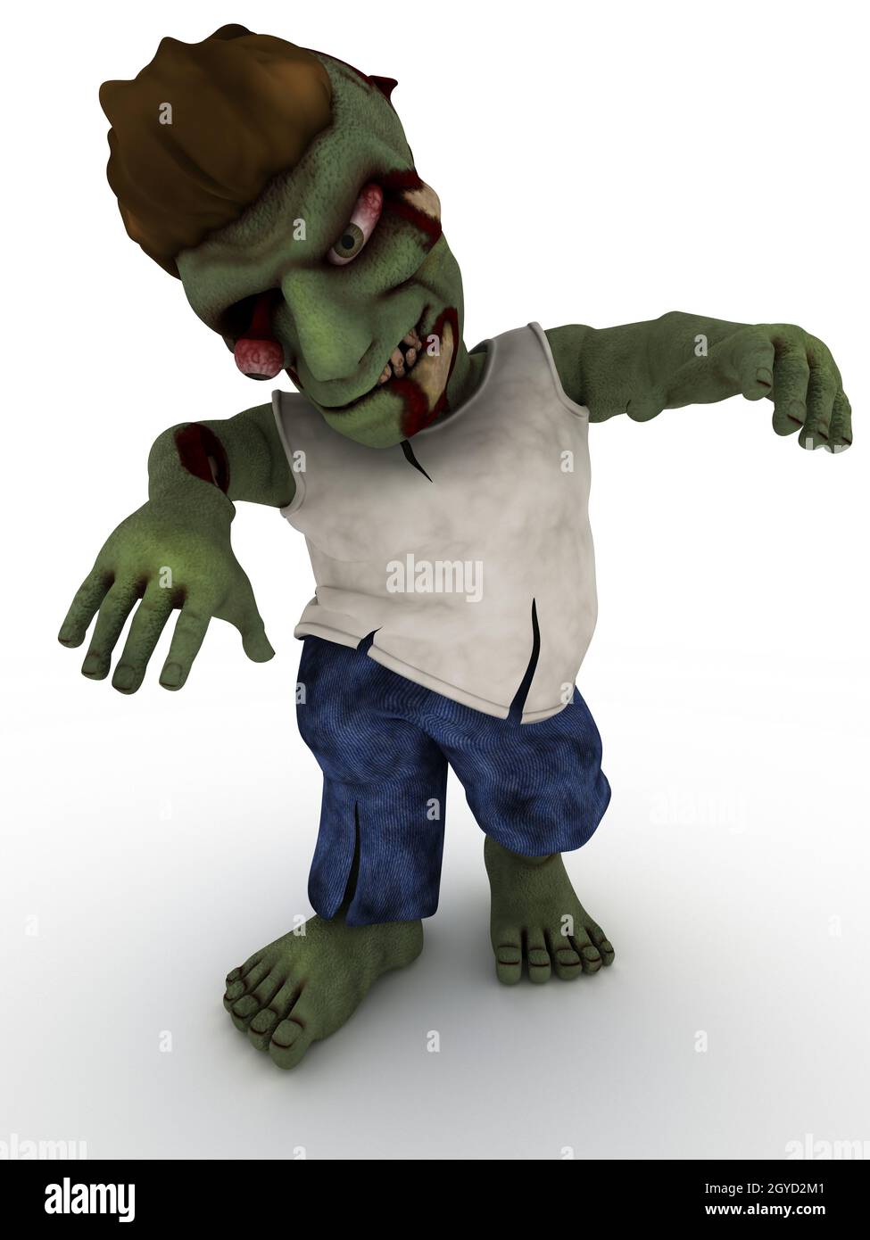 3D Render of a Cartoon Zombie Character Stock Photo - Alamy