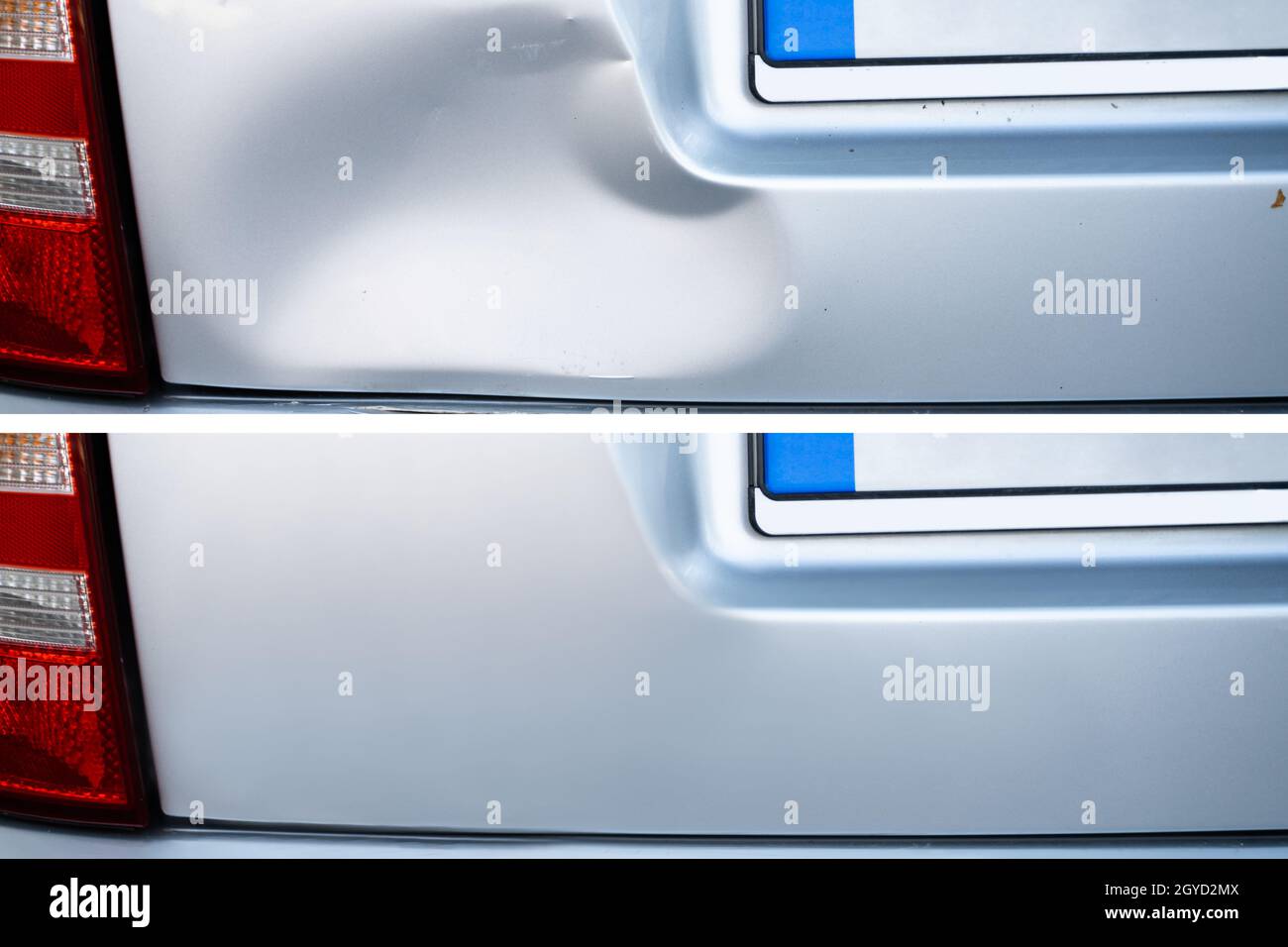 Photo Of Car Dent Repair Before And After Stock Photo - Alamy