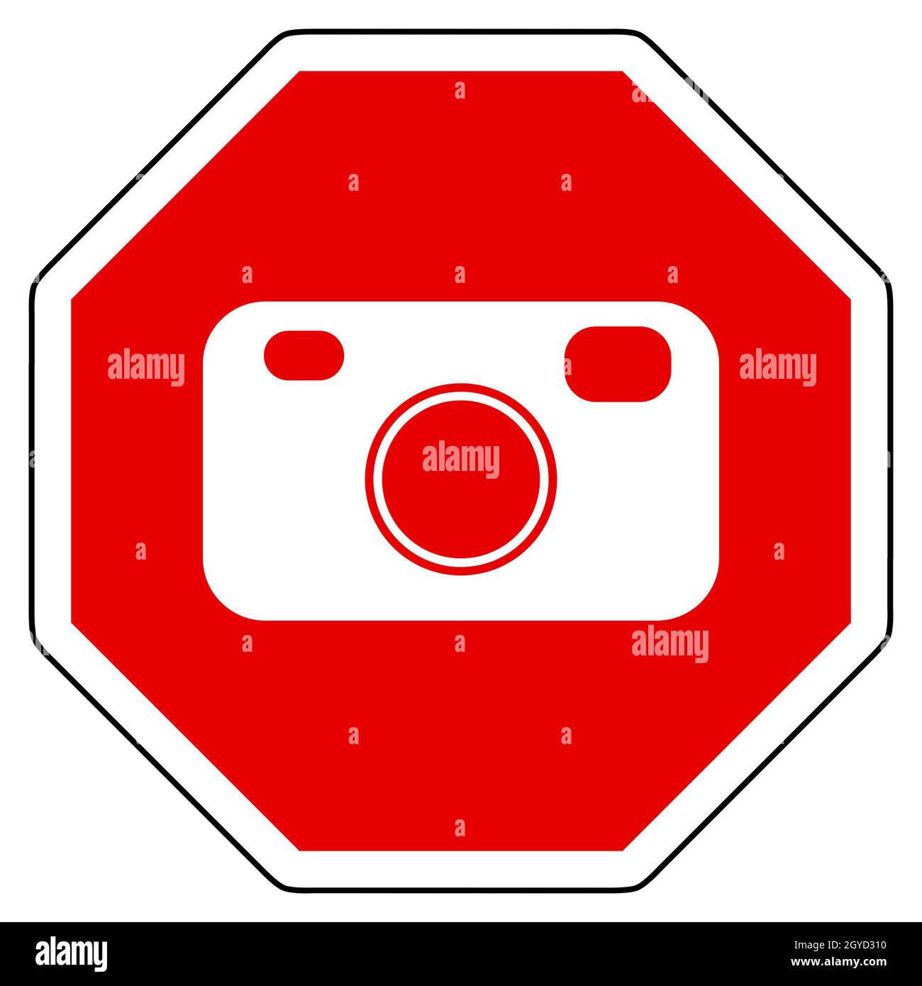 Camera and stop sign Stock Photo - Alamy