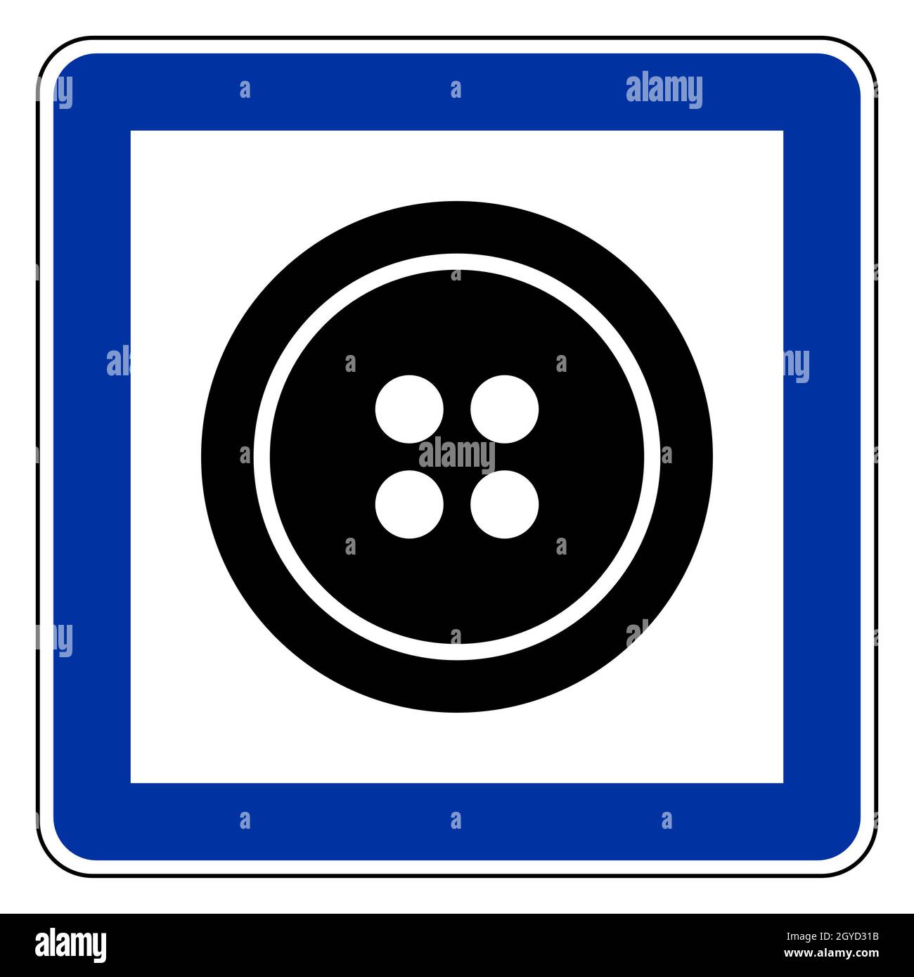Button and road sign Stock Photo - Alamy