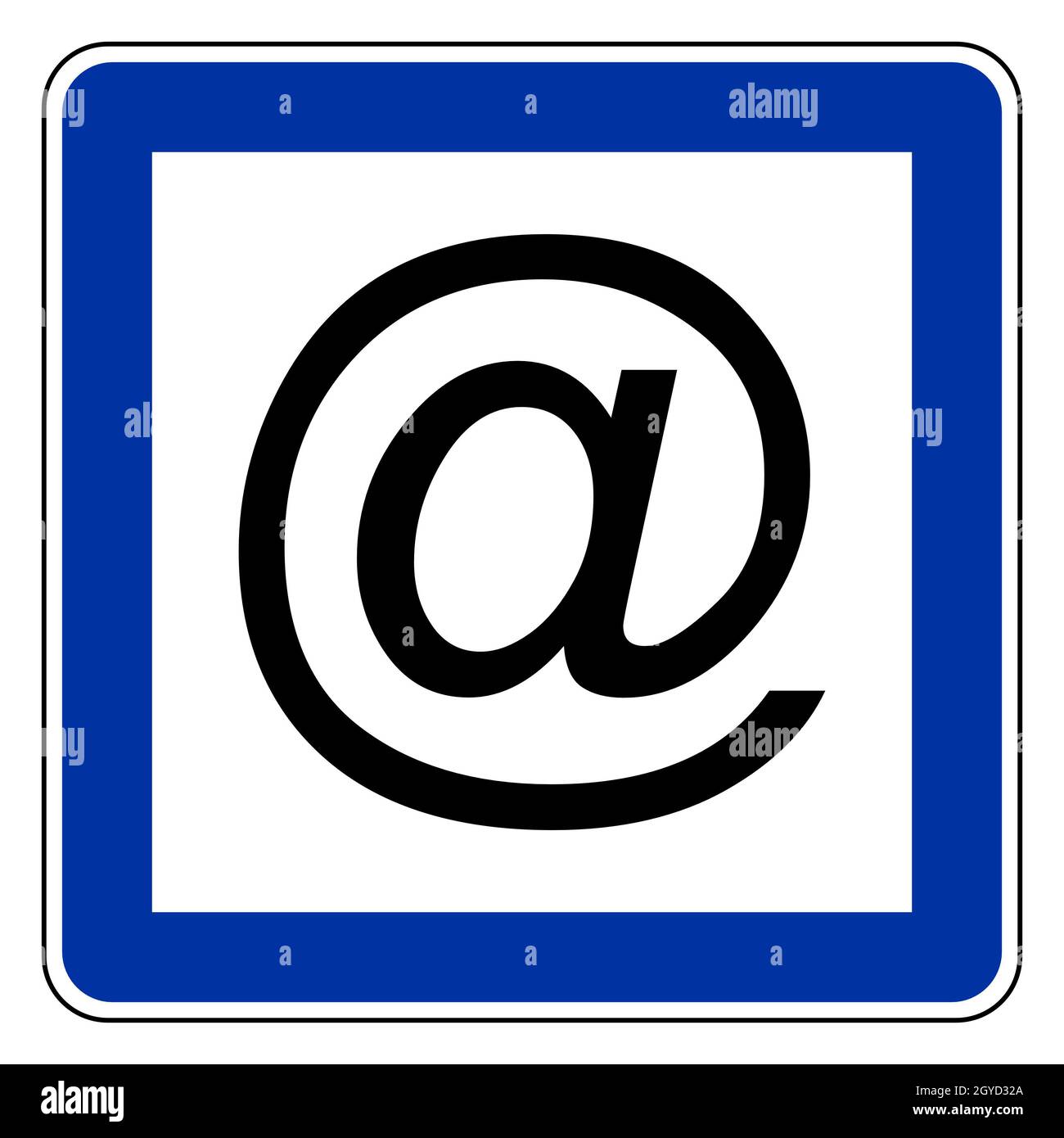 E-mail symbol and road sign Stock Photo - Alamy