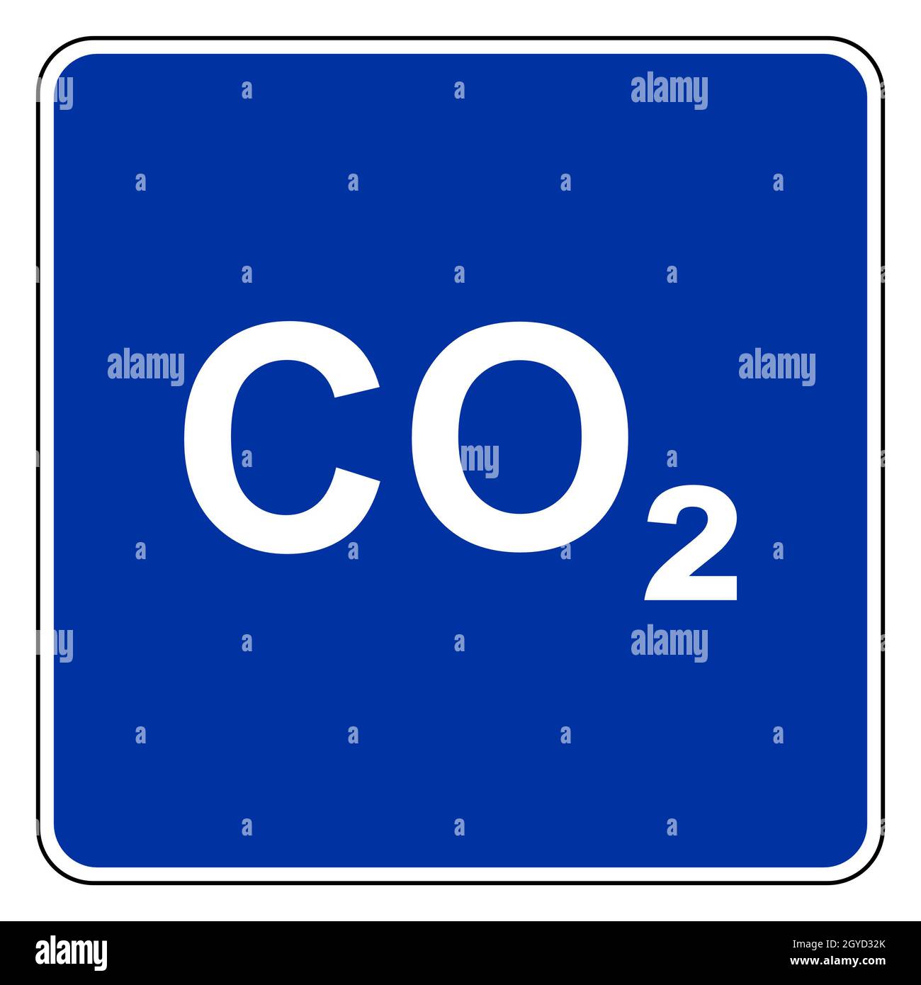 Carbon dioxide and road sign Stock Photo - Alamy