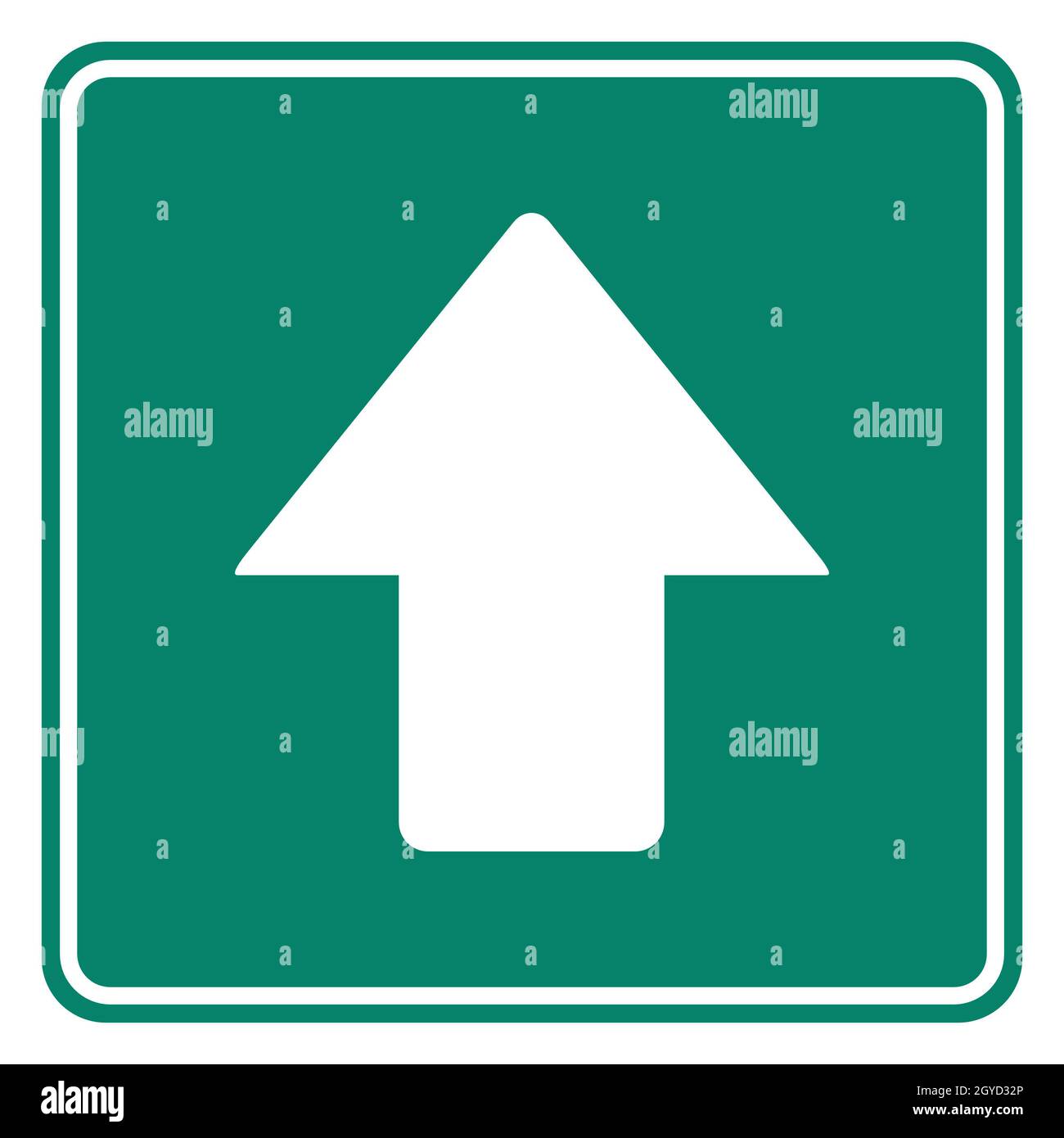Up arrow and road sign Stock Photo - Alamy