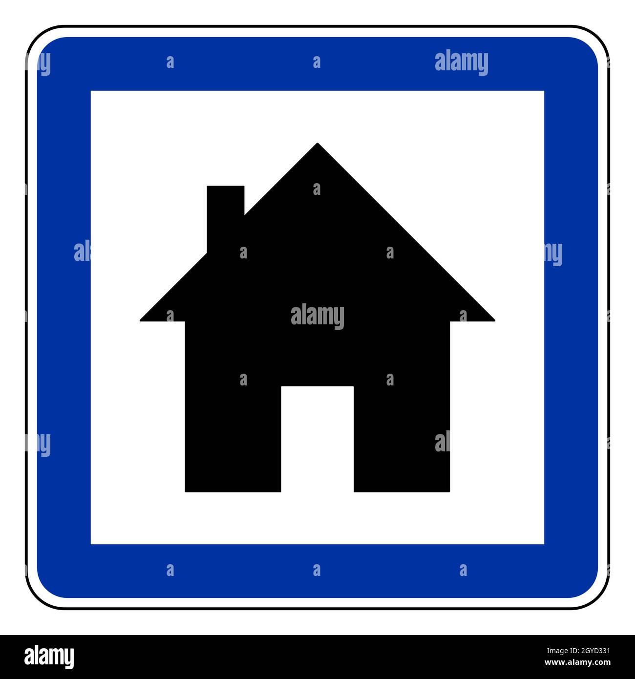 Home and road sign Stock Photo - Alamy