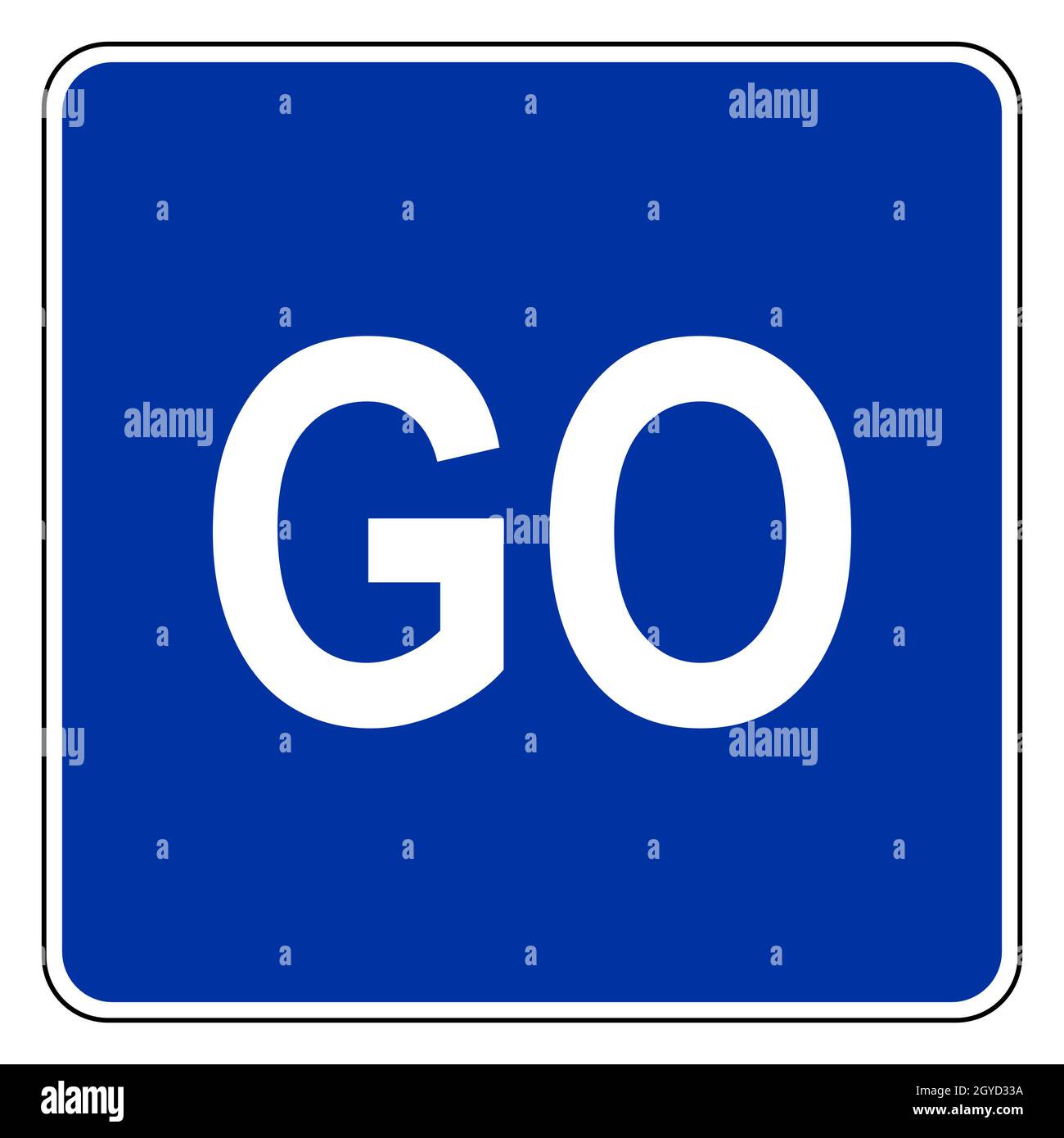 Go and road sign Stock Photo - Alamy
