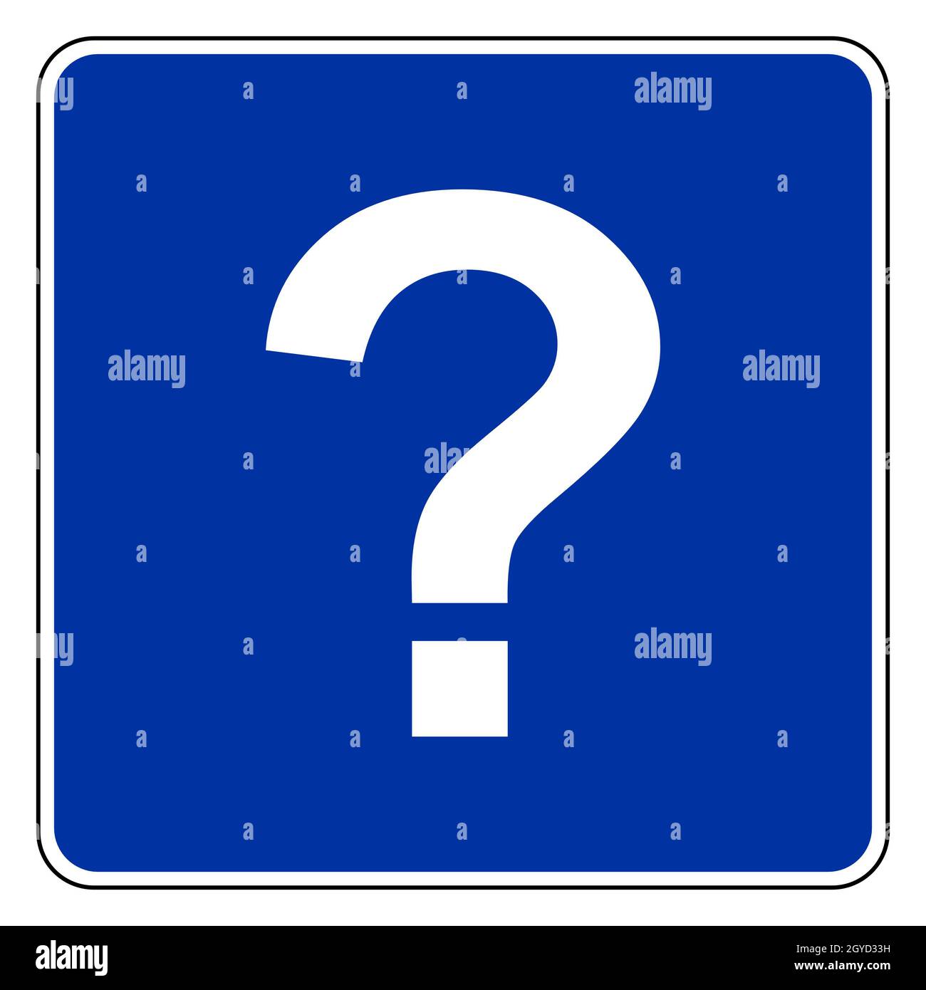 Question mark and road sign Stock Photo - Alamy