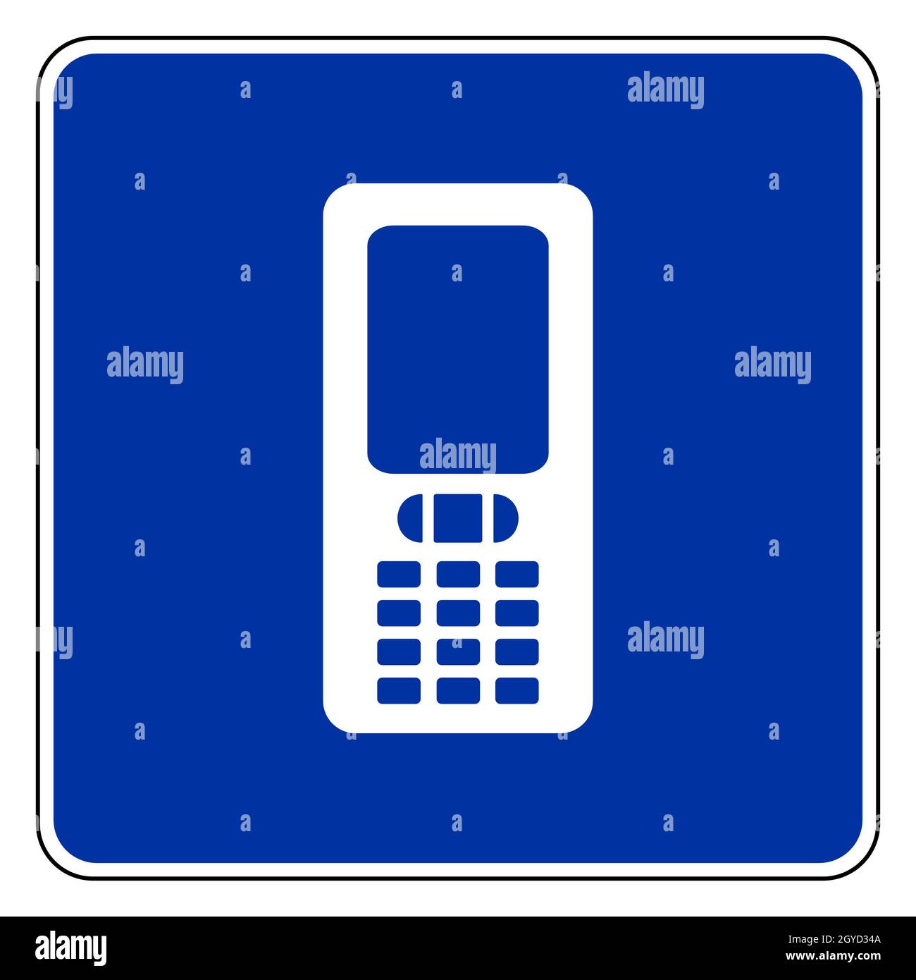 Mobile phone and road sign Stock Photo - Alamy