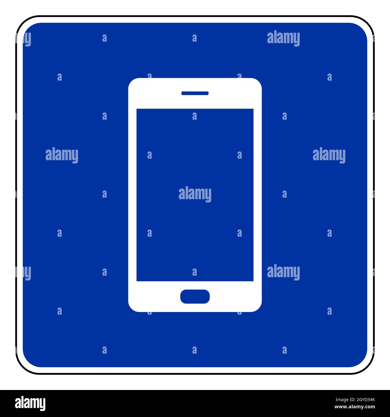 Smartphone and road sign Stock Photo - Alamy