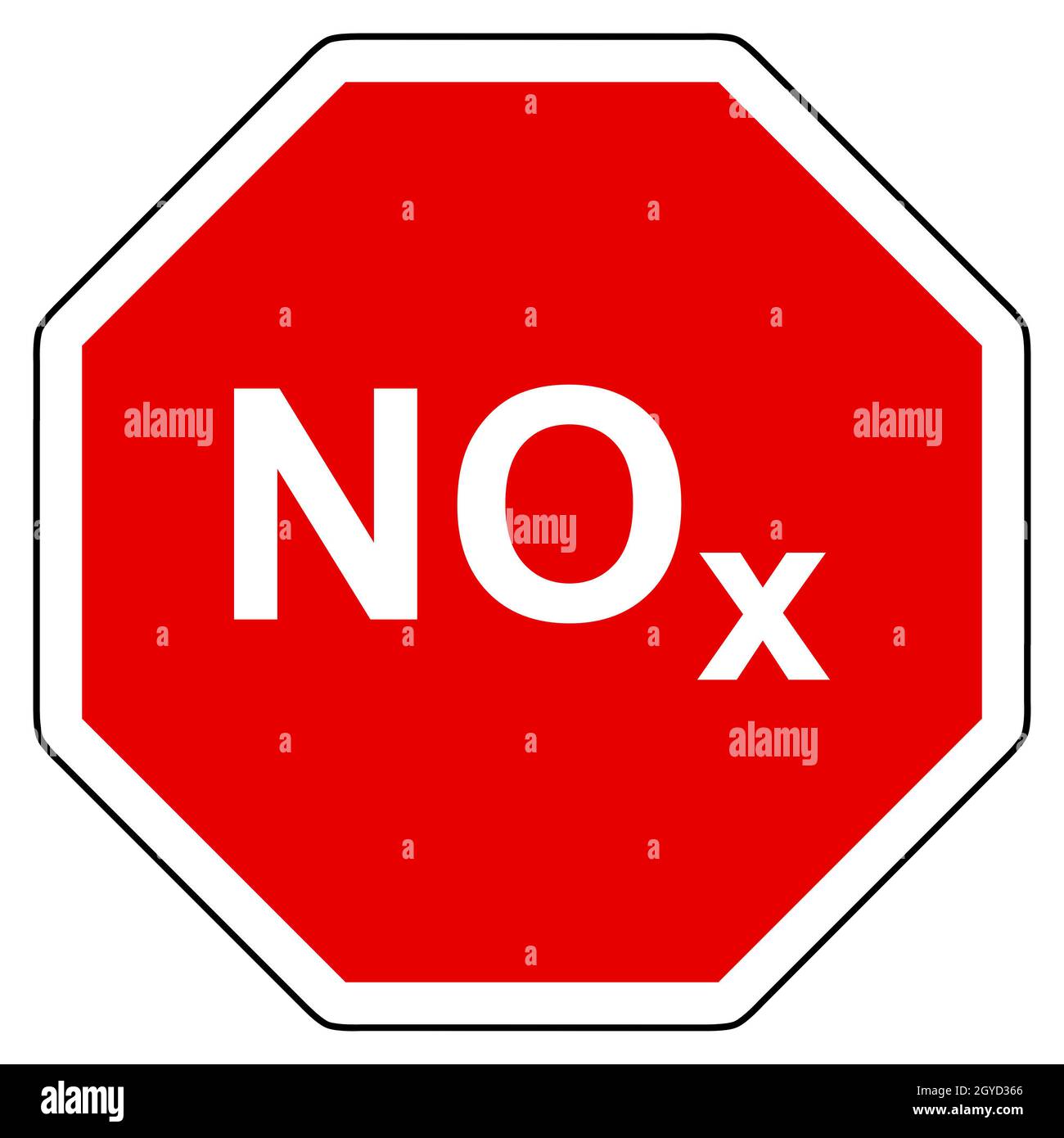 Nitrogen oxides and stop sign Stock Photo - Alamy