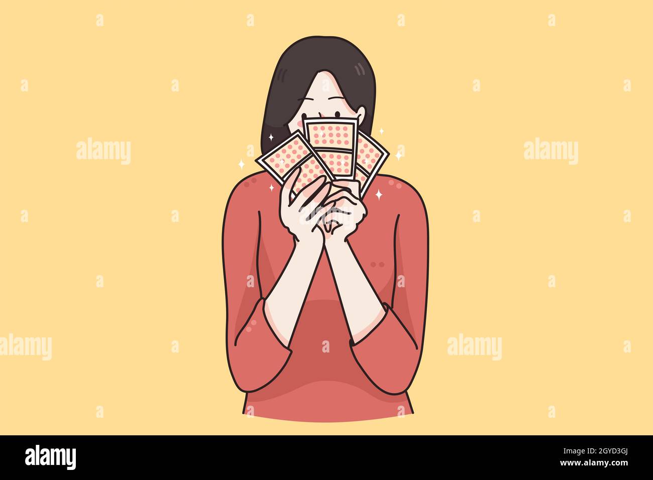 Lottery winner cartoon hi-res stock photography and images - Alamy