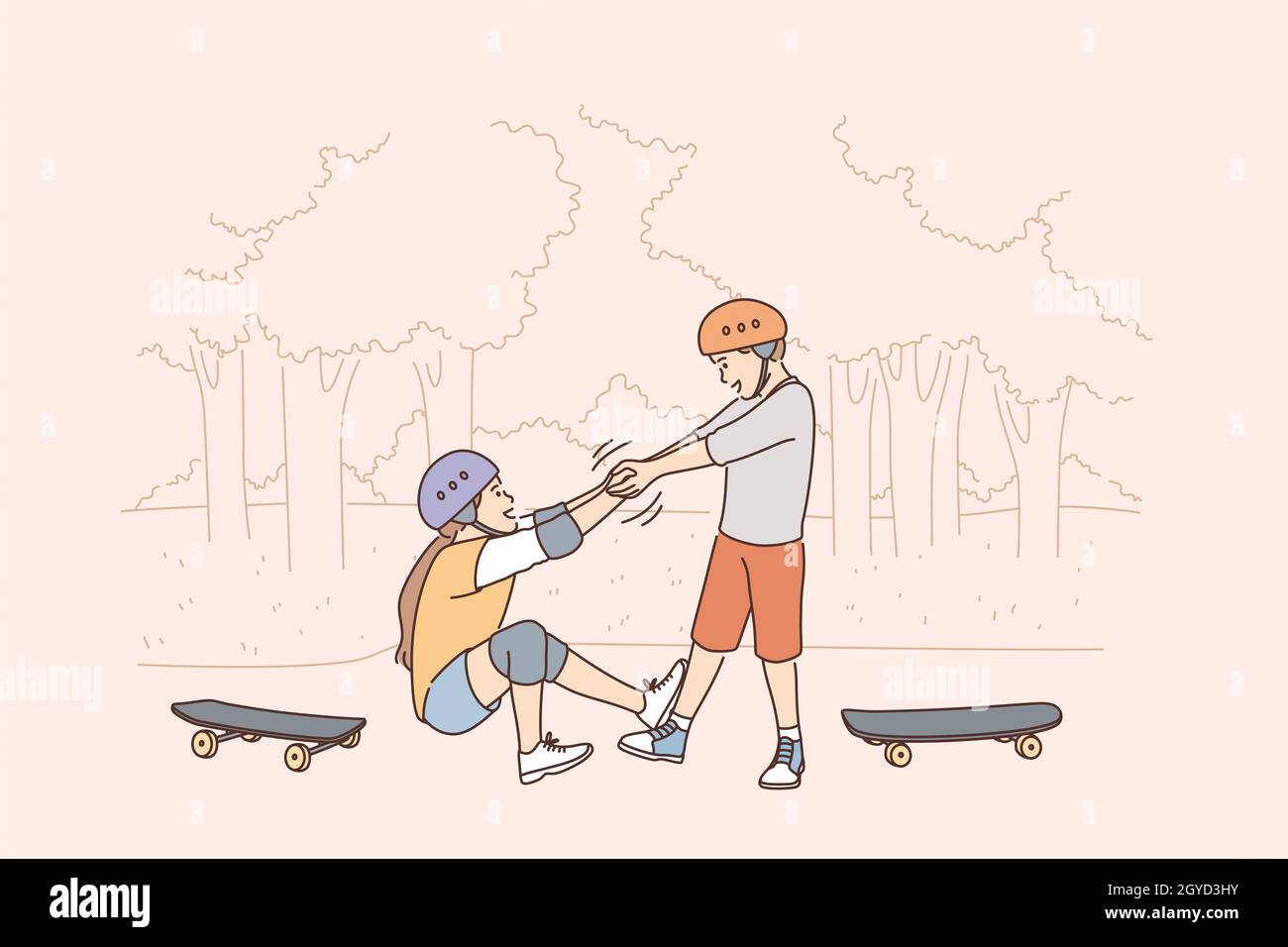 Cartoon Helping Someone Get Up