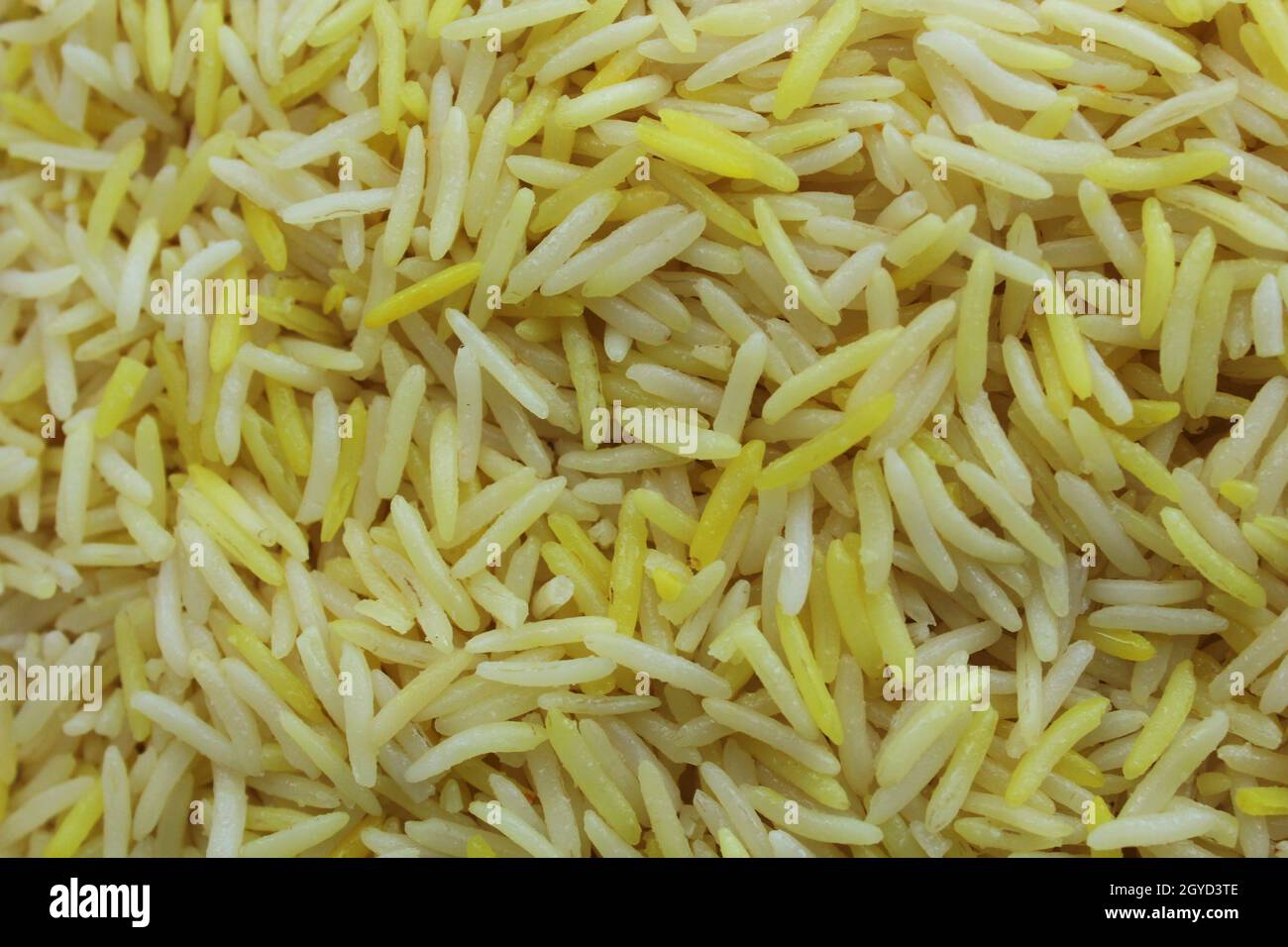 Long Grain Saffron Basmati Rice Stock Photo - Alamy