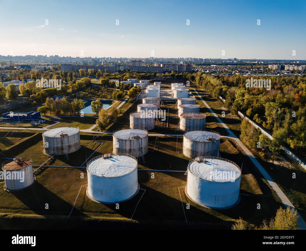 Industrial zone aerial hi-res stock photography and images - Alamy