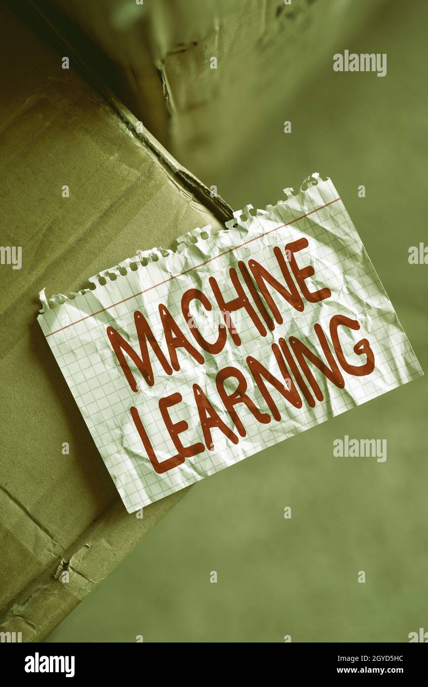 Sign displaying Machine Learning, Business showcase scientific study of ...