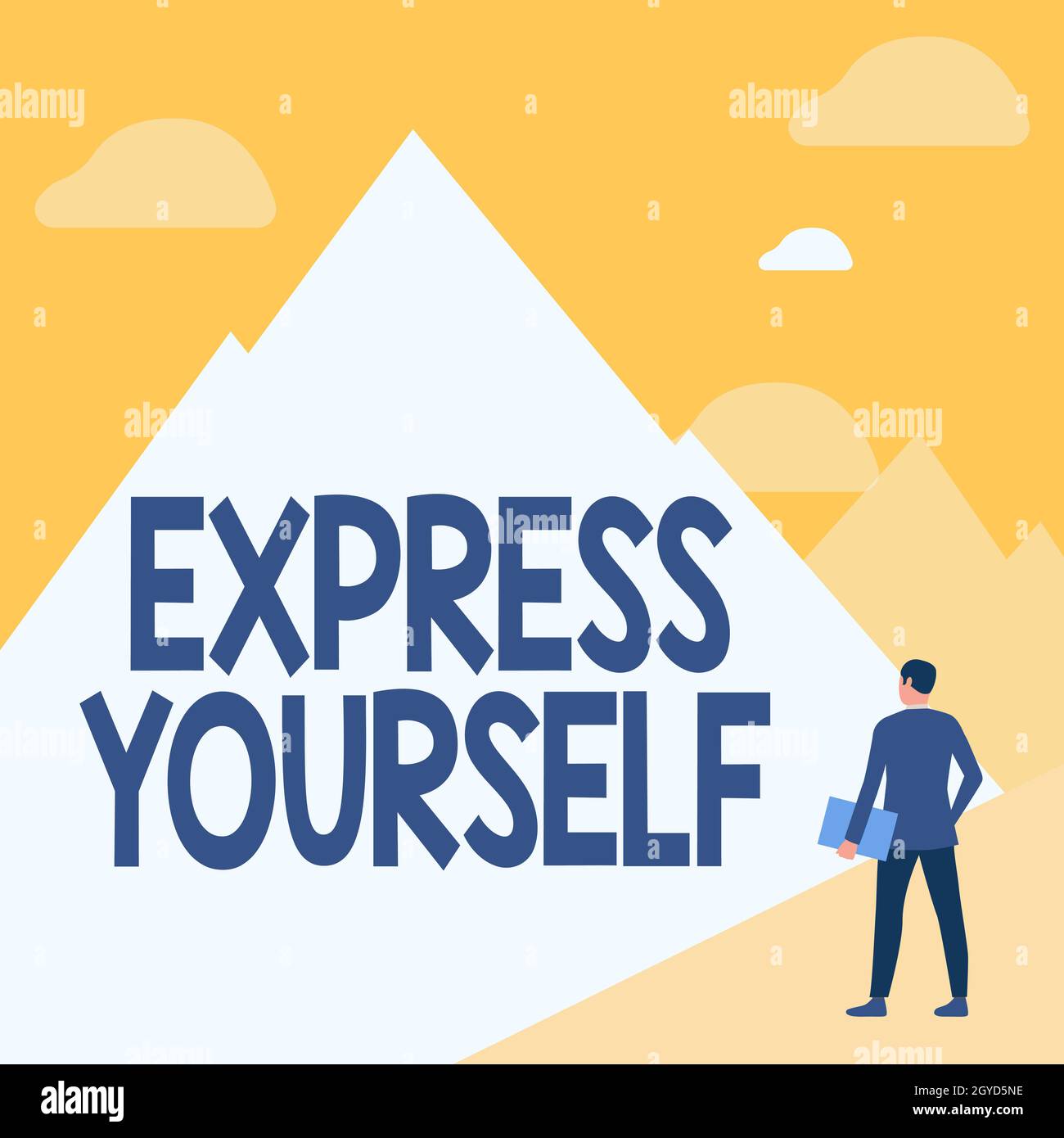 Text sign showing Express Yourself, Word for to communicate or reveal ...