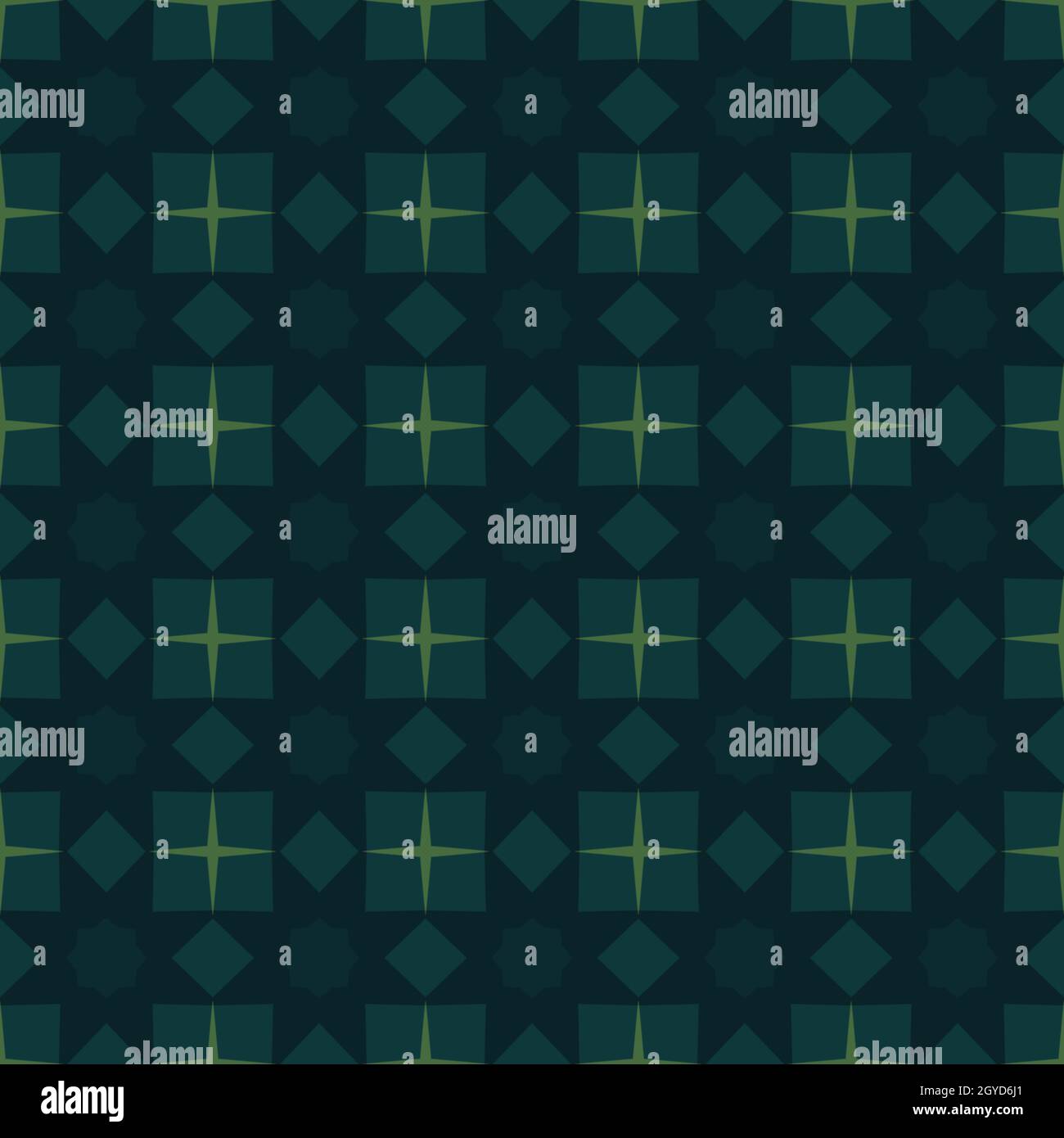An illustration of a green geometric shaped seamless pattern Stock ...