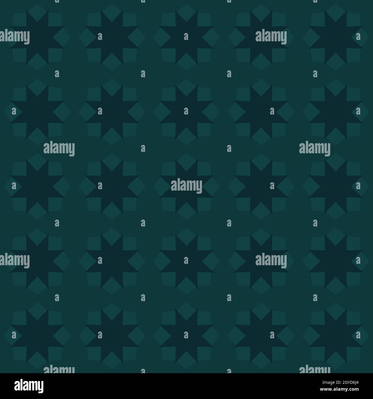 An illustration of a green star shape seamless pattern Stock Photo - Alamy