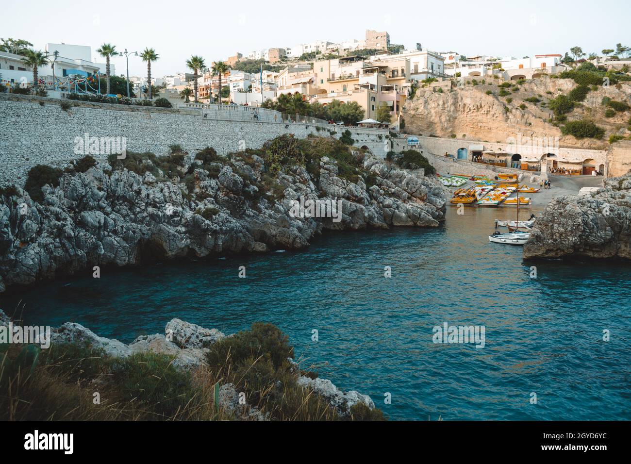 view on a small town in puglia: castro Stock Photo - Alamy