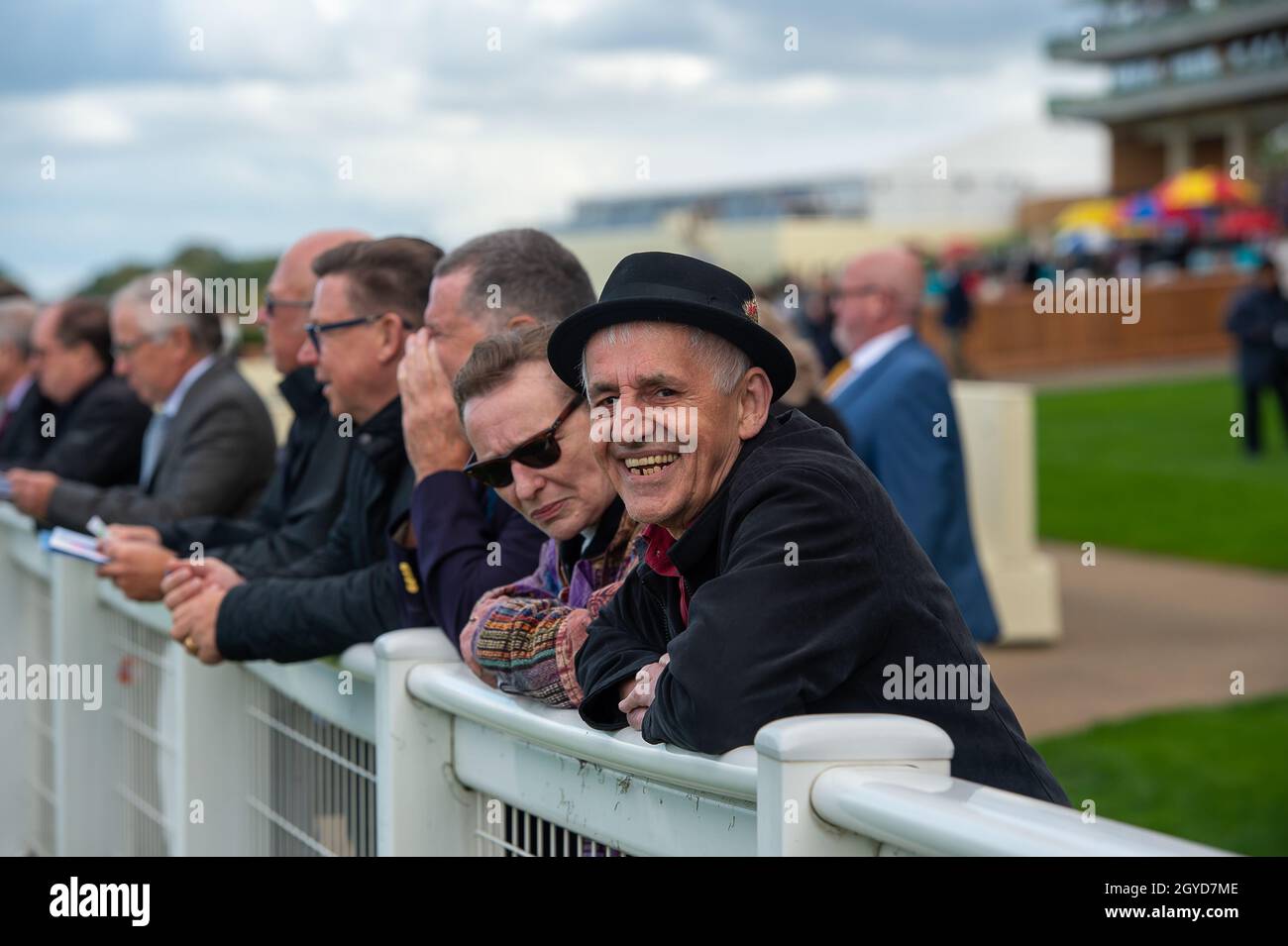 Ascot, Berkshire, UK. 1st October, 2021. Racegoers at the Autumn Racing ...