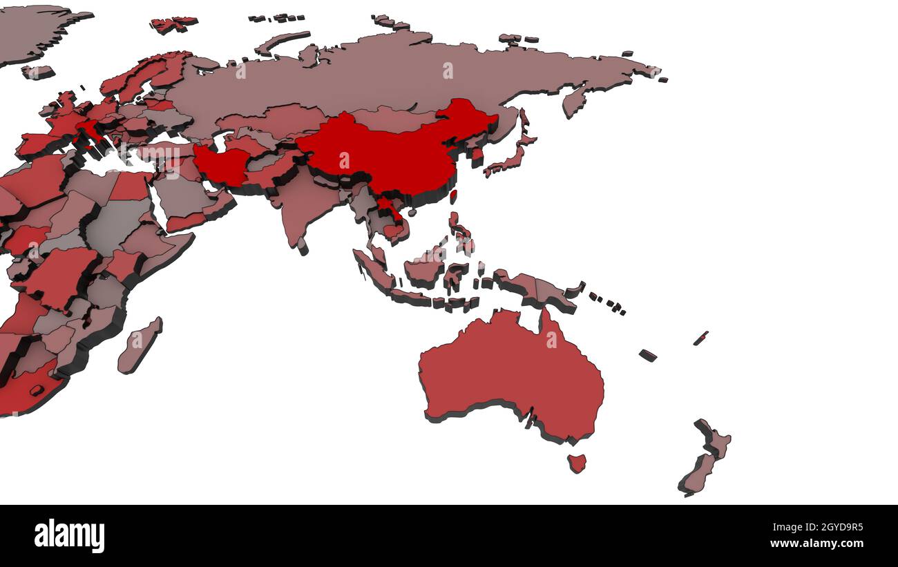 3d render of Covid19 pandemic map Stock Photo - Alamy