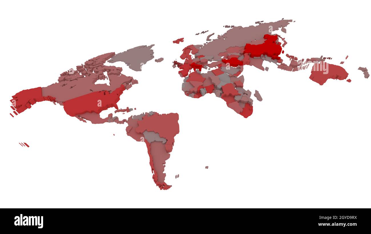 3d render of Covid19 pandemic map Stock Photo - Alamy