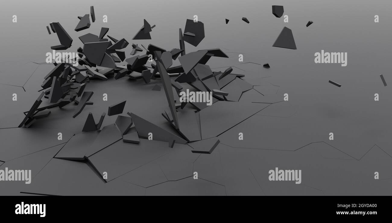 Render of 3D Shatter Abstract Wallpaper Background Stock Photo - Alamy