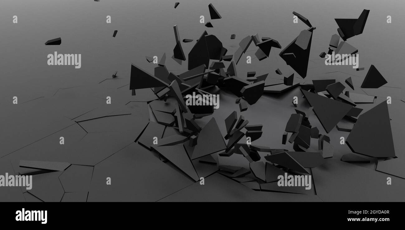 Render of 3D Shatter Abstract Wallpaper Background Stock Photo - Alamy