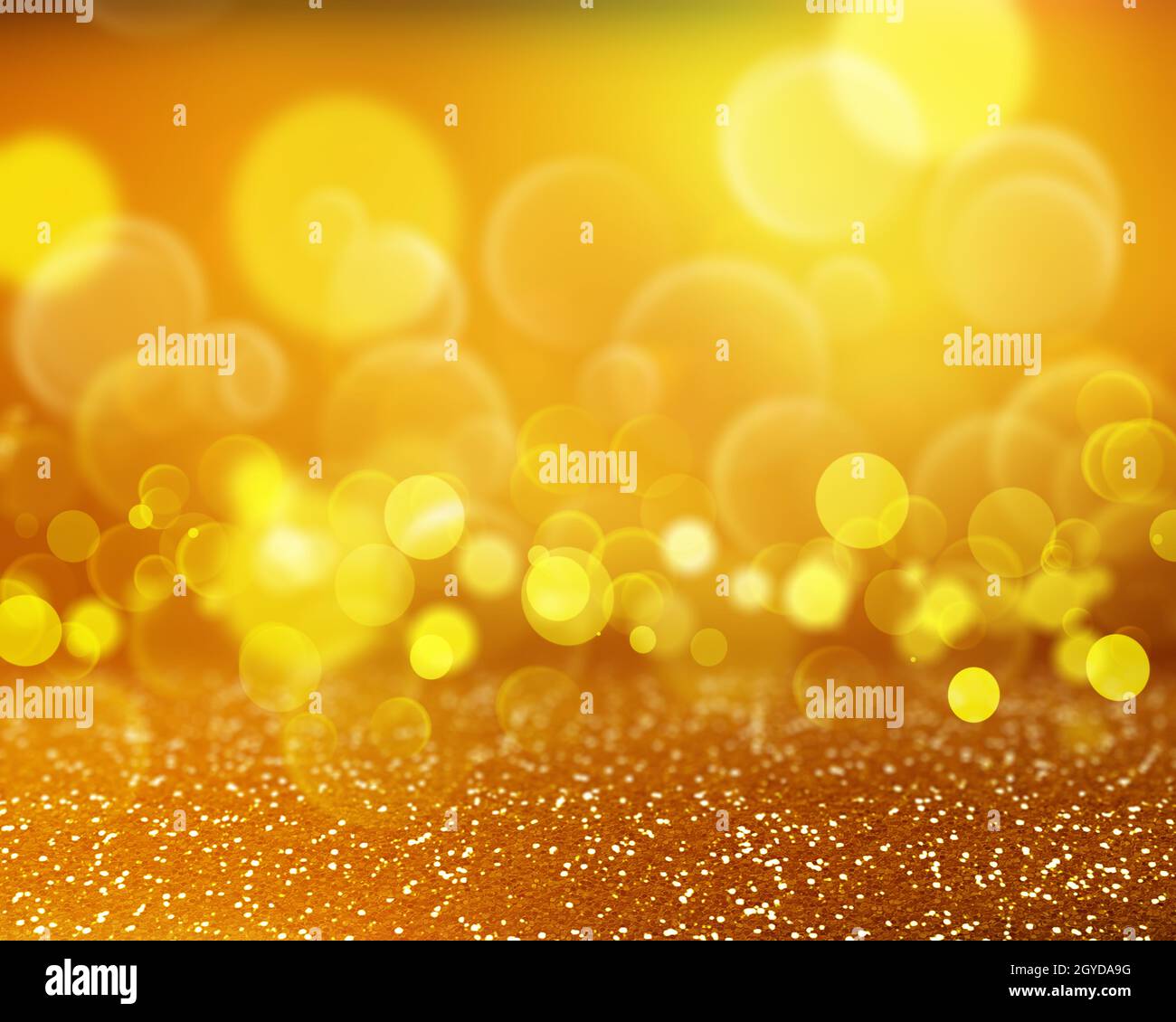 Golden bokeh lights background design Stock Photo - Alamy