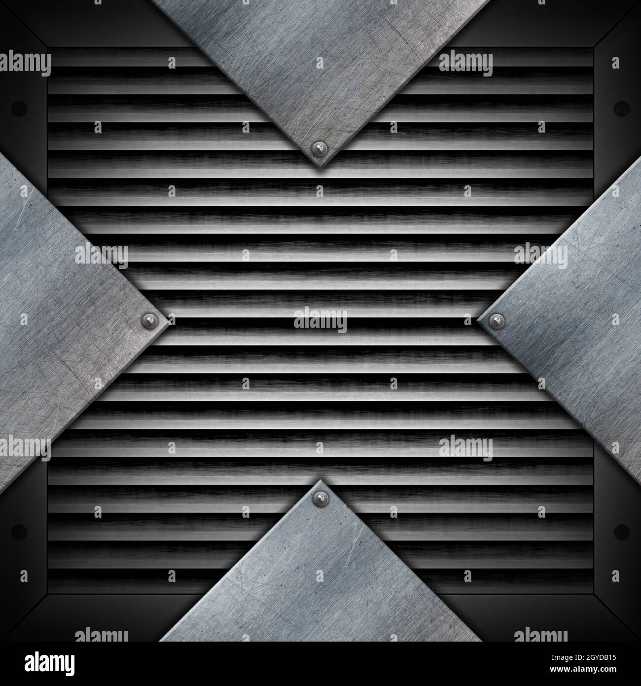 Metal plates on a metallic texture Stock Photo - Alamy