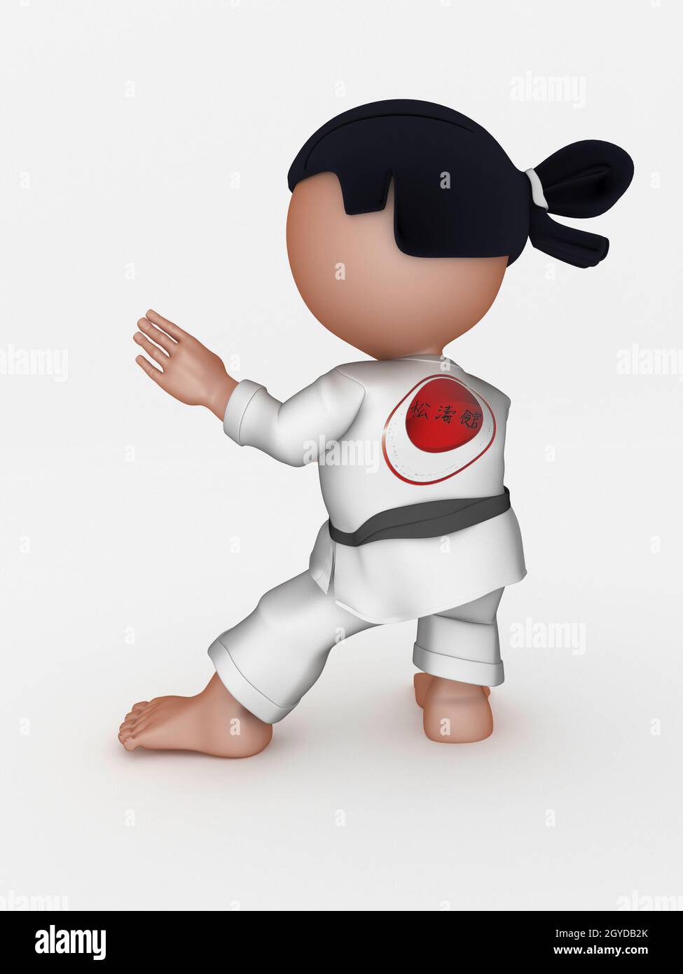 3d Render of Karate Martial Arts Cartoon Character Stock Photo - Alamy