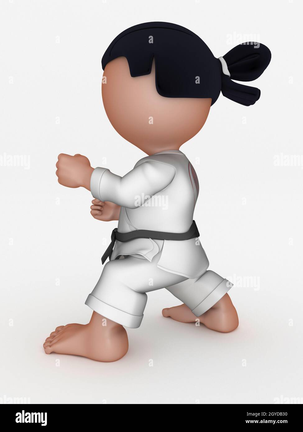 3d Render of Karate Martial Arts Cartoon Character Stock Photo - Alamy