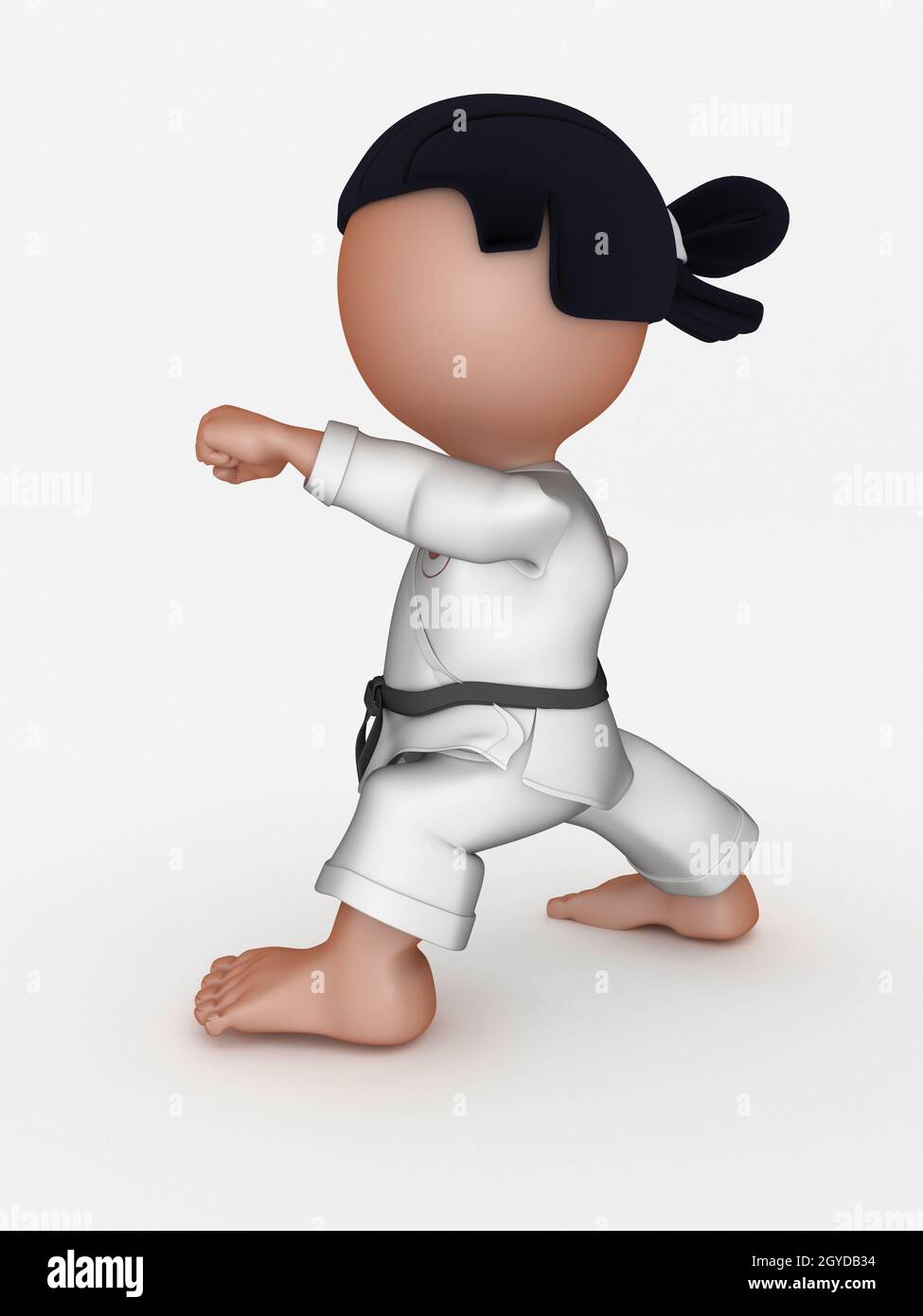 3d Render of Karate Martial Arts Cartoon Character Stock Photo - Alamy