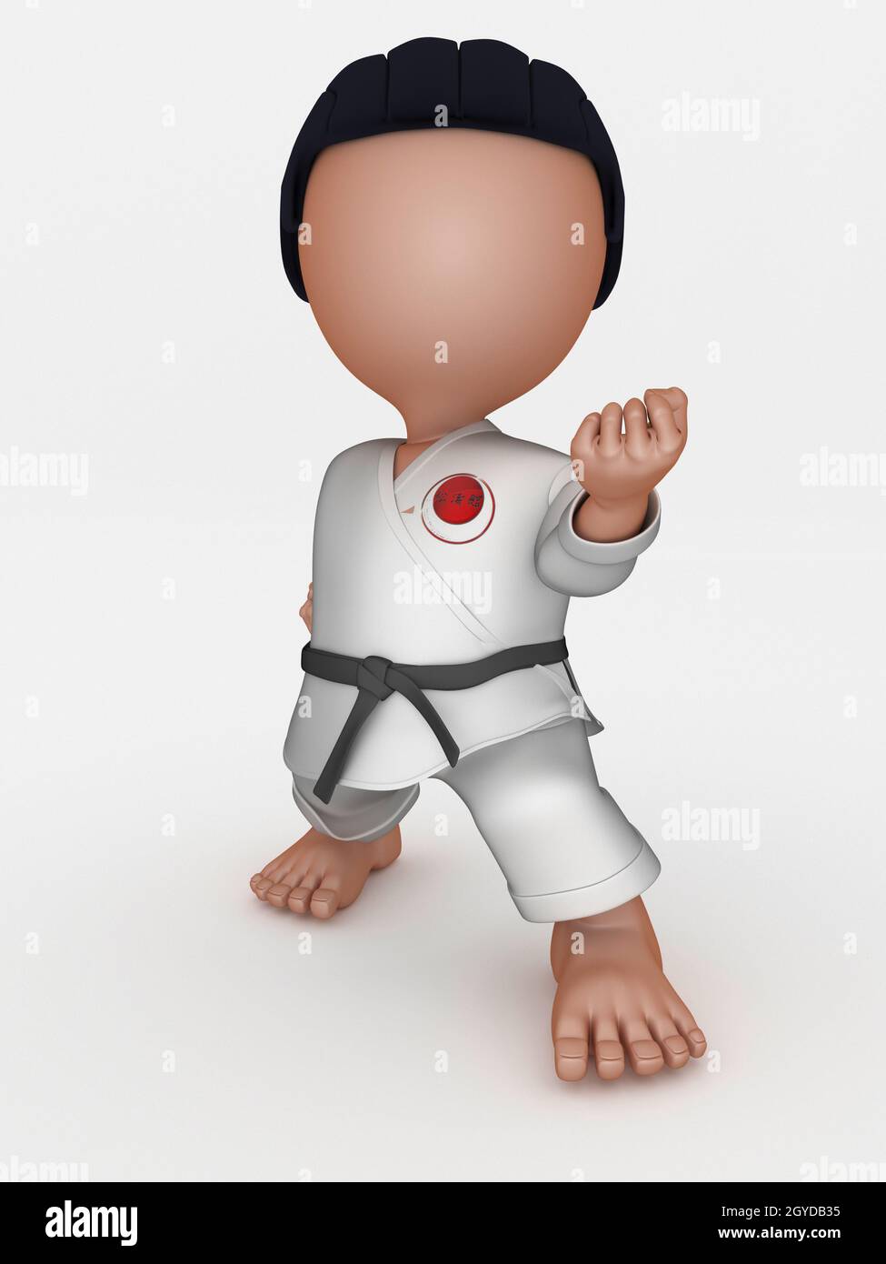 3d Render of Karate Martial Arts Cartoon Character Stock Photo - Alamy