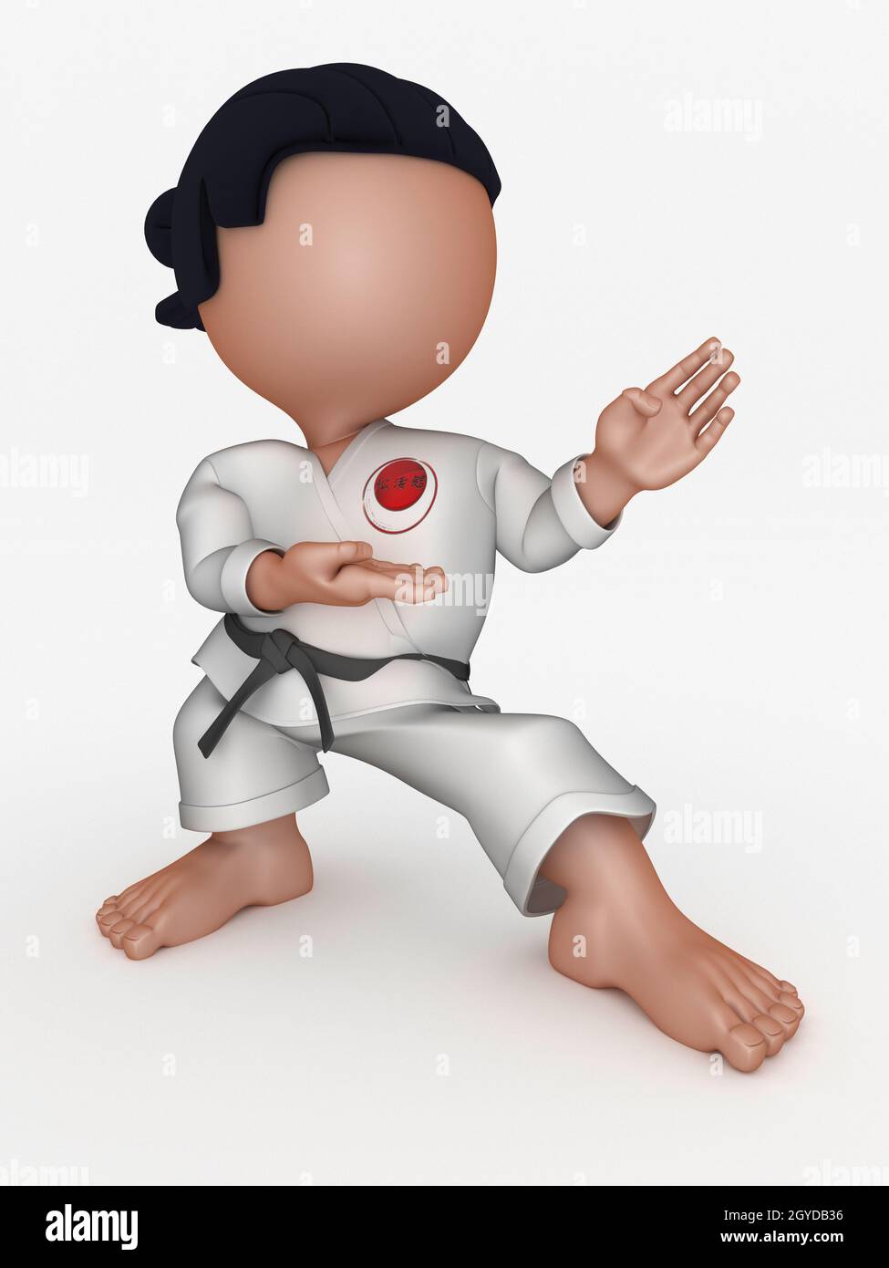 3d Render of Karate Martial Arts Cartoon Character Stock Photo - Alamy
