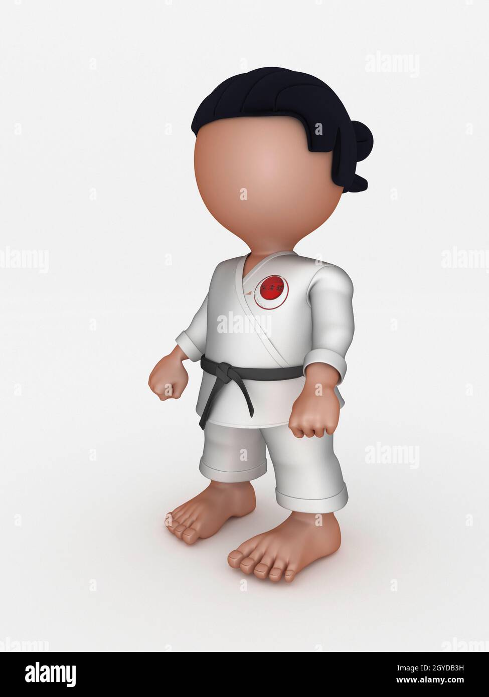 3d Render of Karate Martial Arts Cartoon Character Stock Photo - Alamy