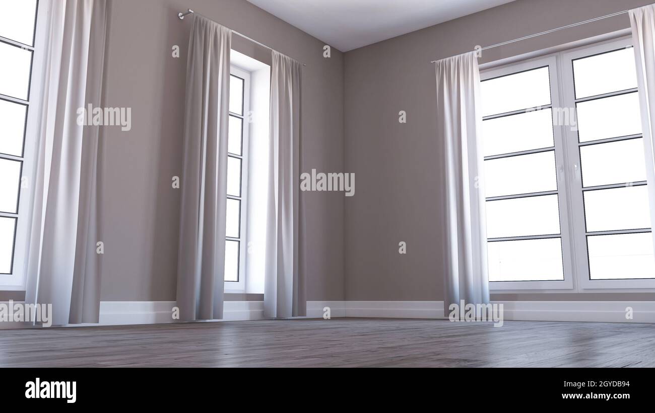 3D render of an empty room Stock Photo - Alamy