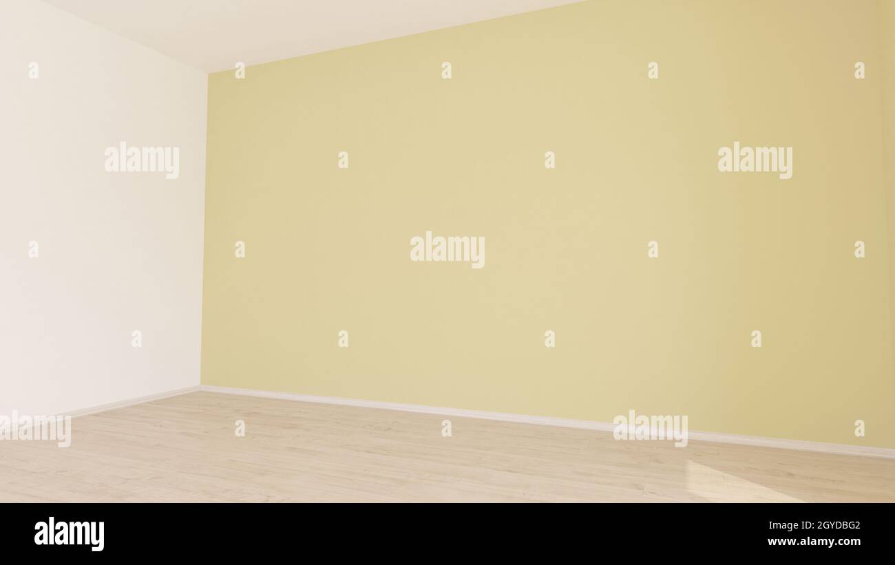 Render of 3D Contemporary Empty Room Stock Photo - Alamy