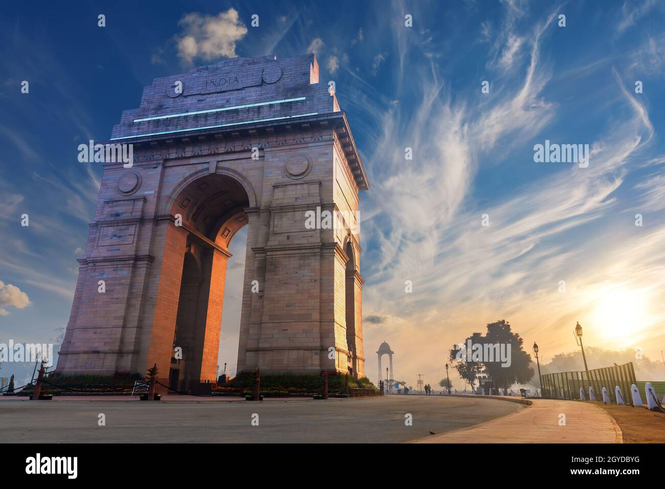 India Gate in New Delhi, sunset view Stock Photo - Alamy